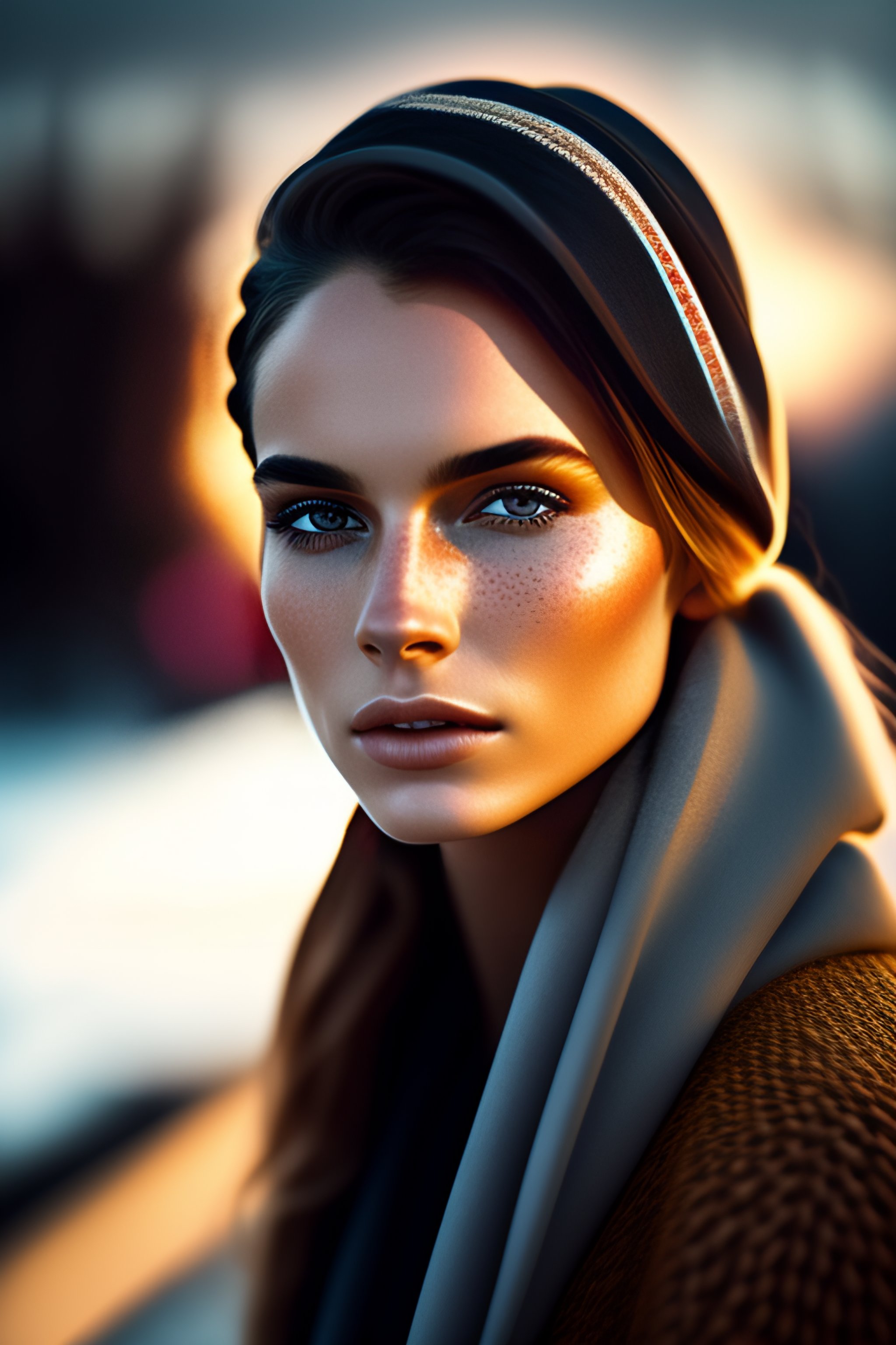 Lexica - (Retro noisy) Full shot color photo of ((candid)) white ((pale ...