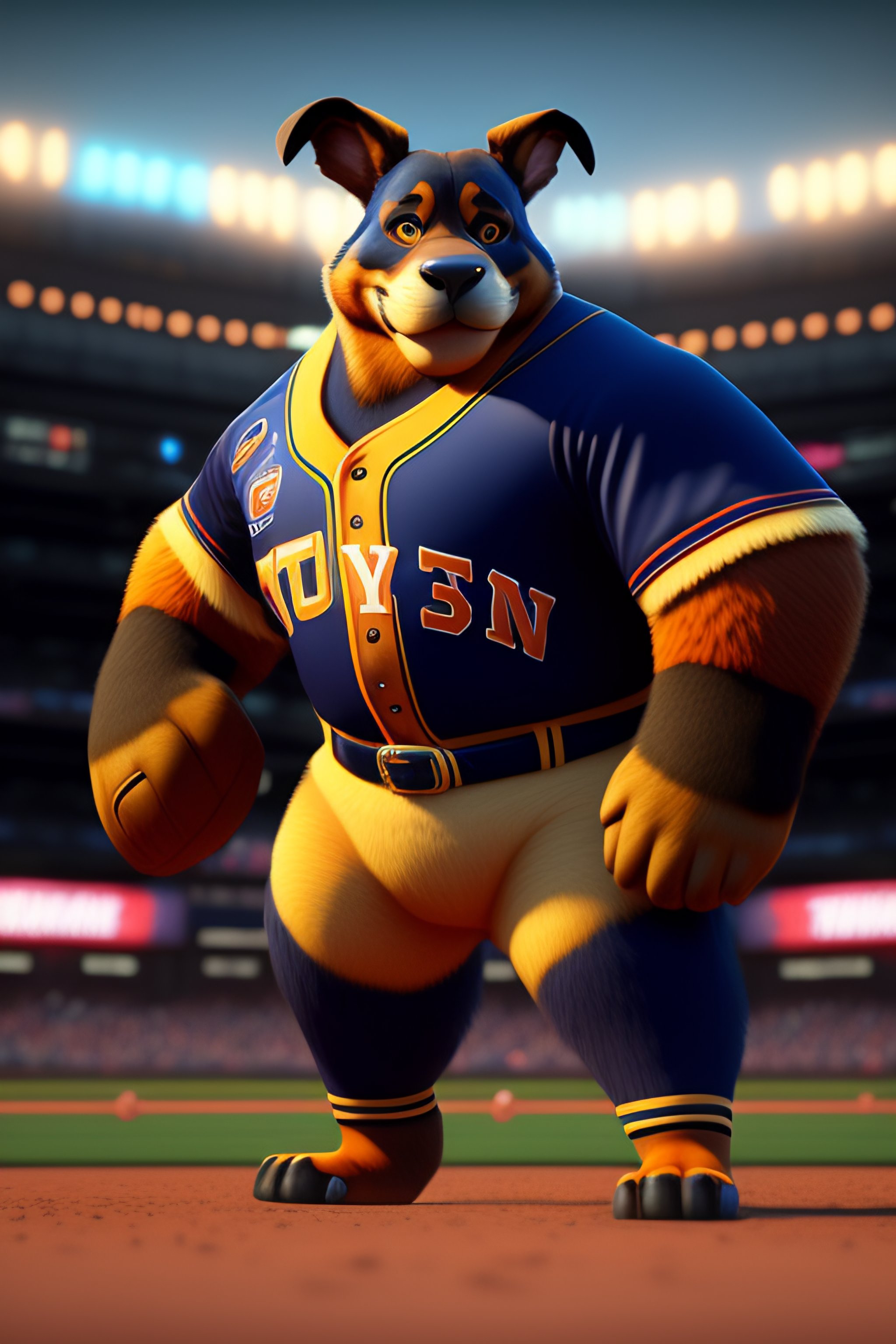 Lexica - A fullbody portrait of a athletic human-rottweiler mutant ...