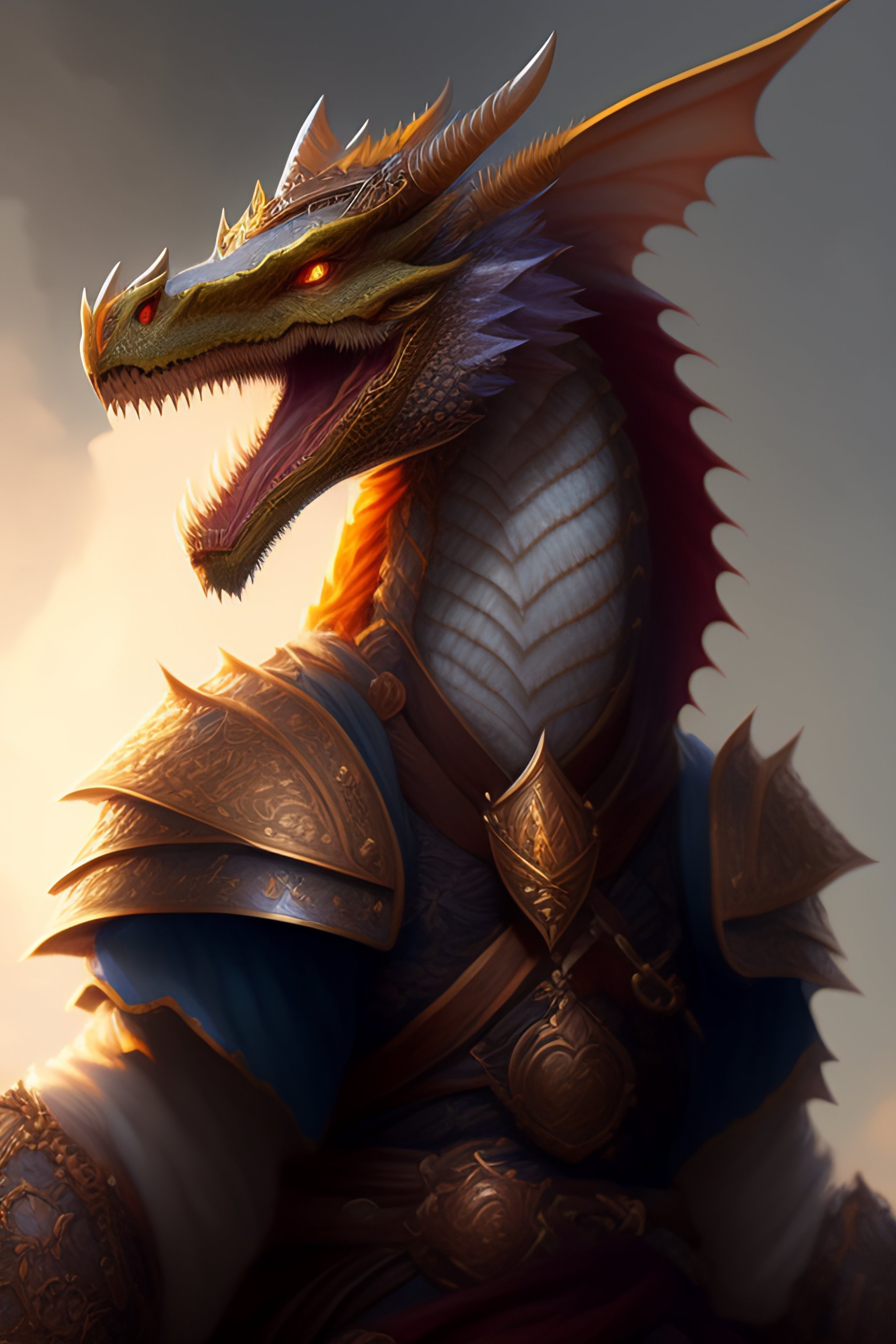 Lexica - A detailed portrait of a 5 headed dragon illustrator, by ...