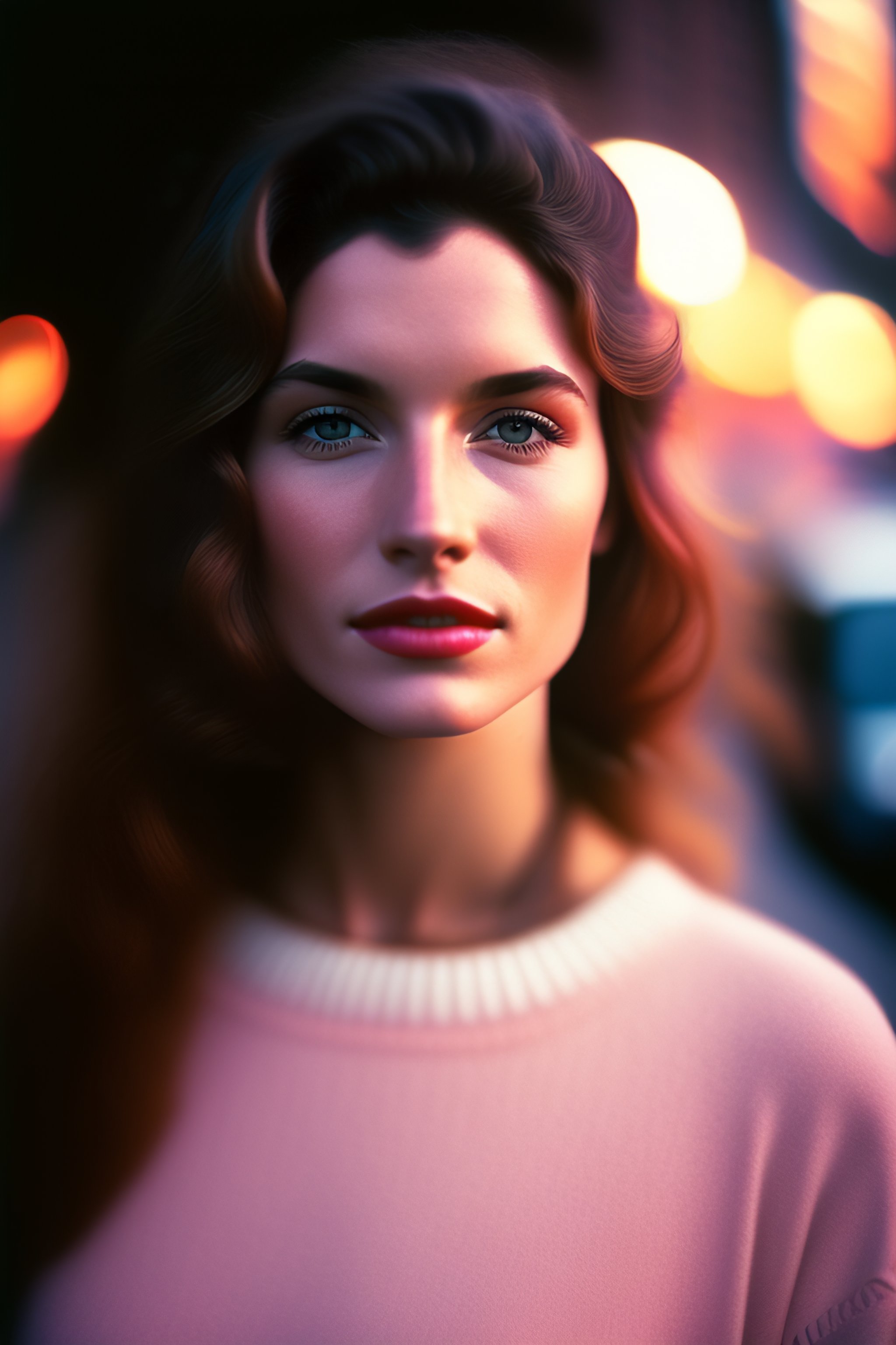 Lexica - Female semi-nua perfect portrait, new york, medium format ...