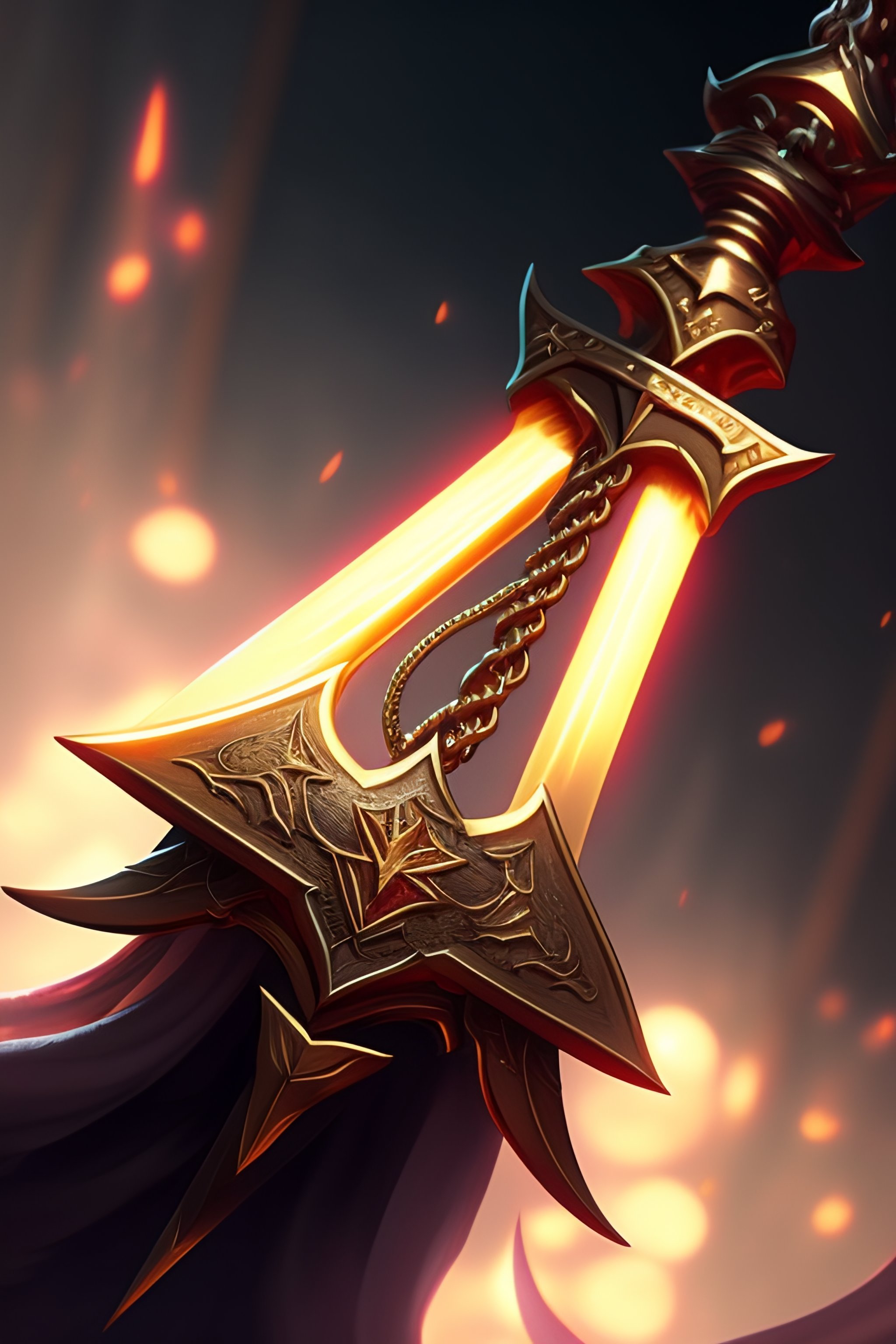 Lexica - Dnd weapon on a light background, dark heavy flail and ...