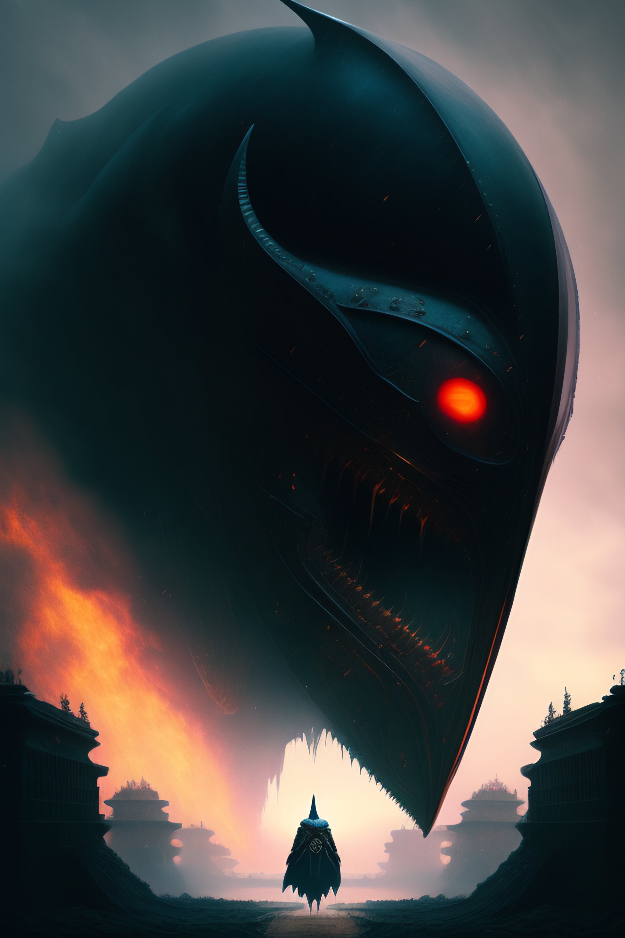 Lexica - Bane villain, horror art by beksinski and szukalski and giger ...