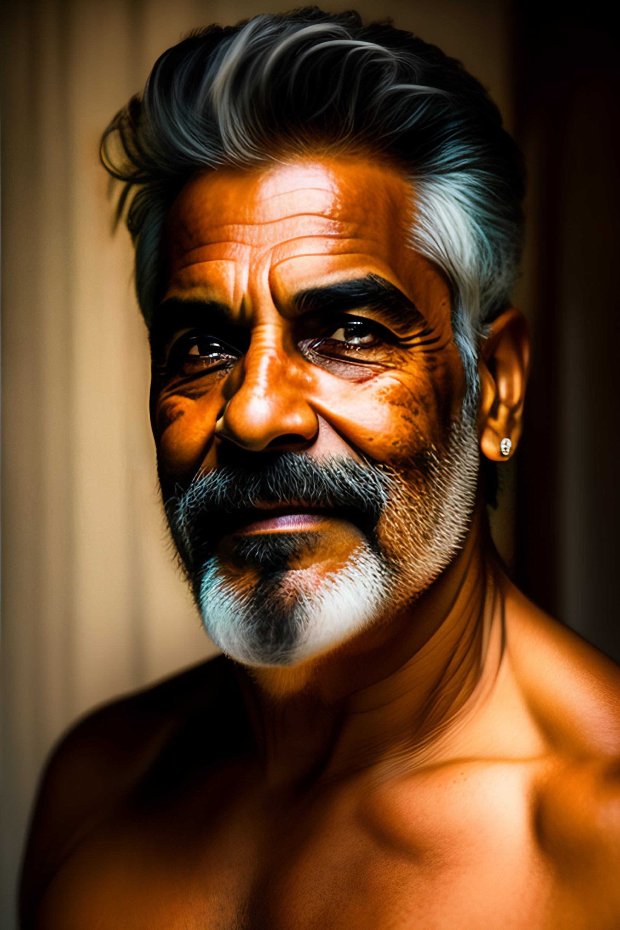 Lexica - Portrait of a brazilian male film maker midle aged with goatee
