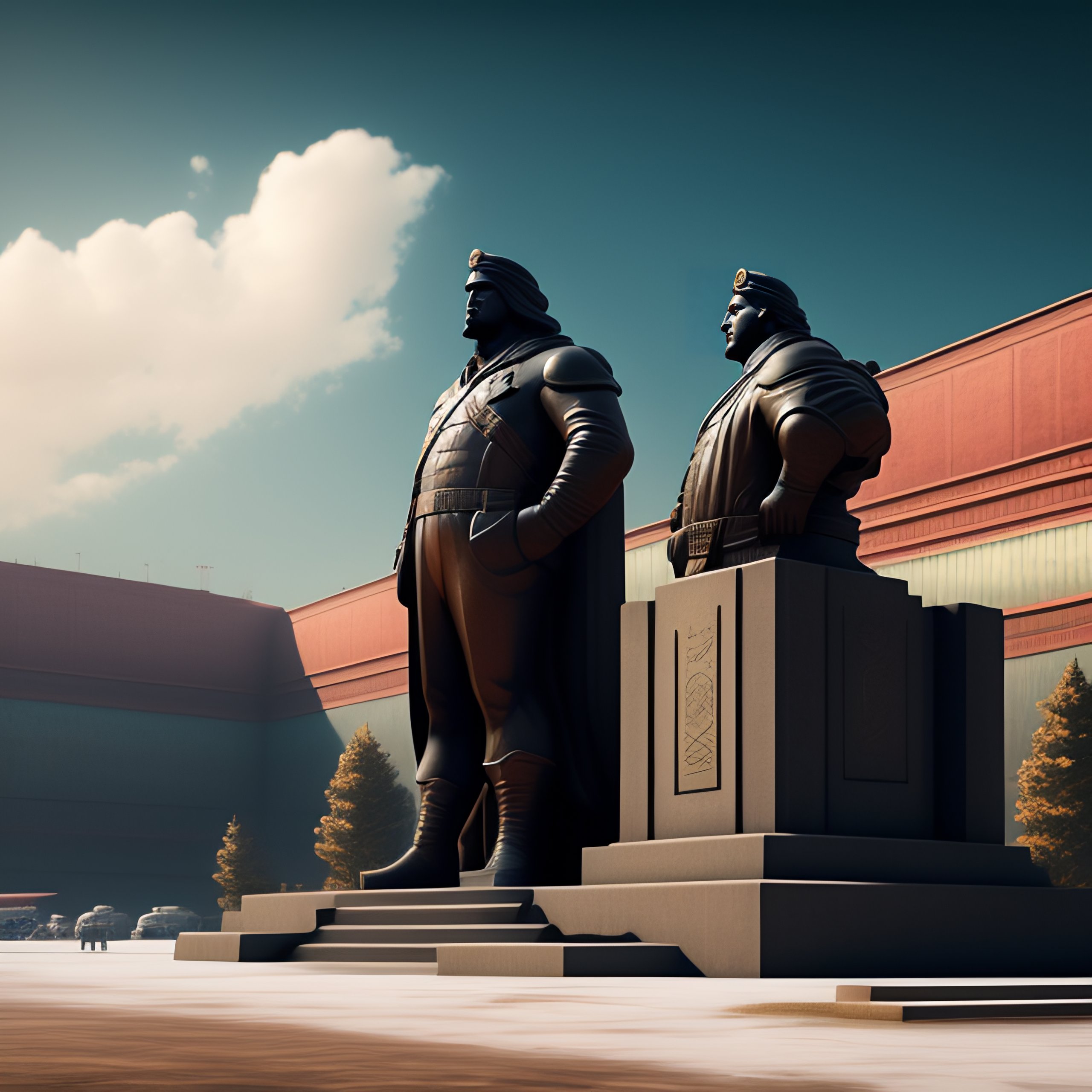 Lexica - Big soviet union statues repeated many times in series an ...