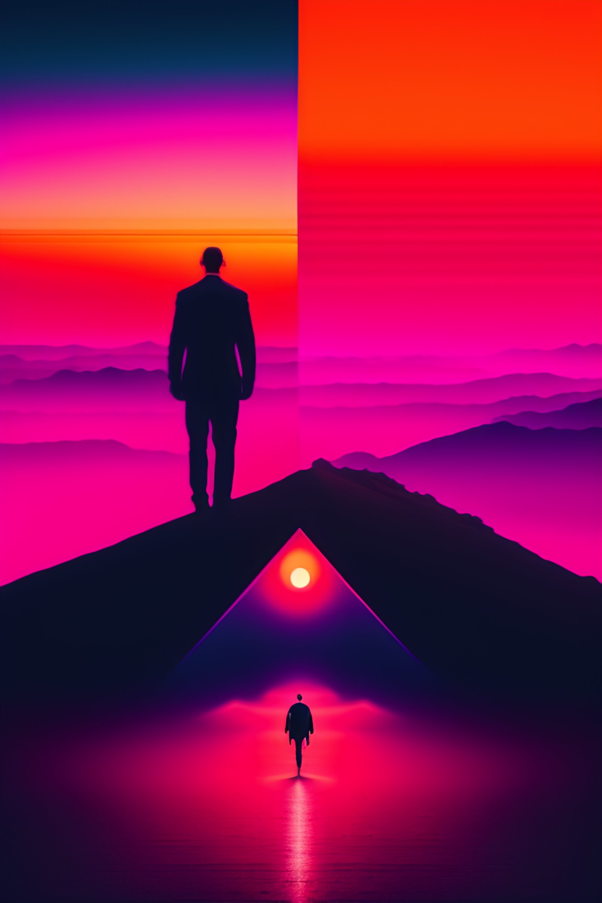 Lexica - World with an orange sky, cyberpunk style realistic, with the ...