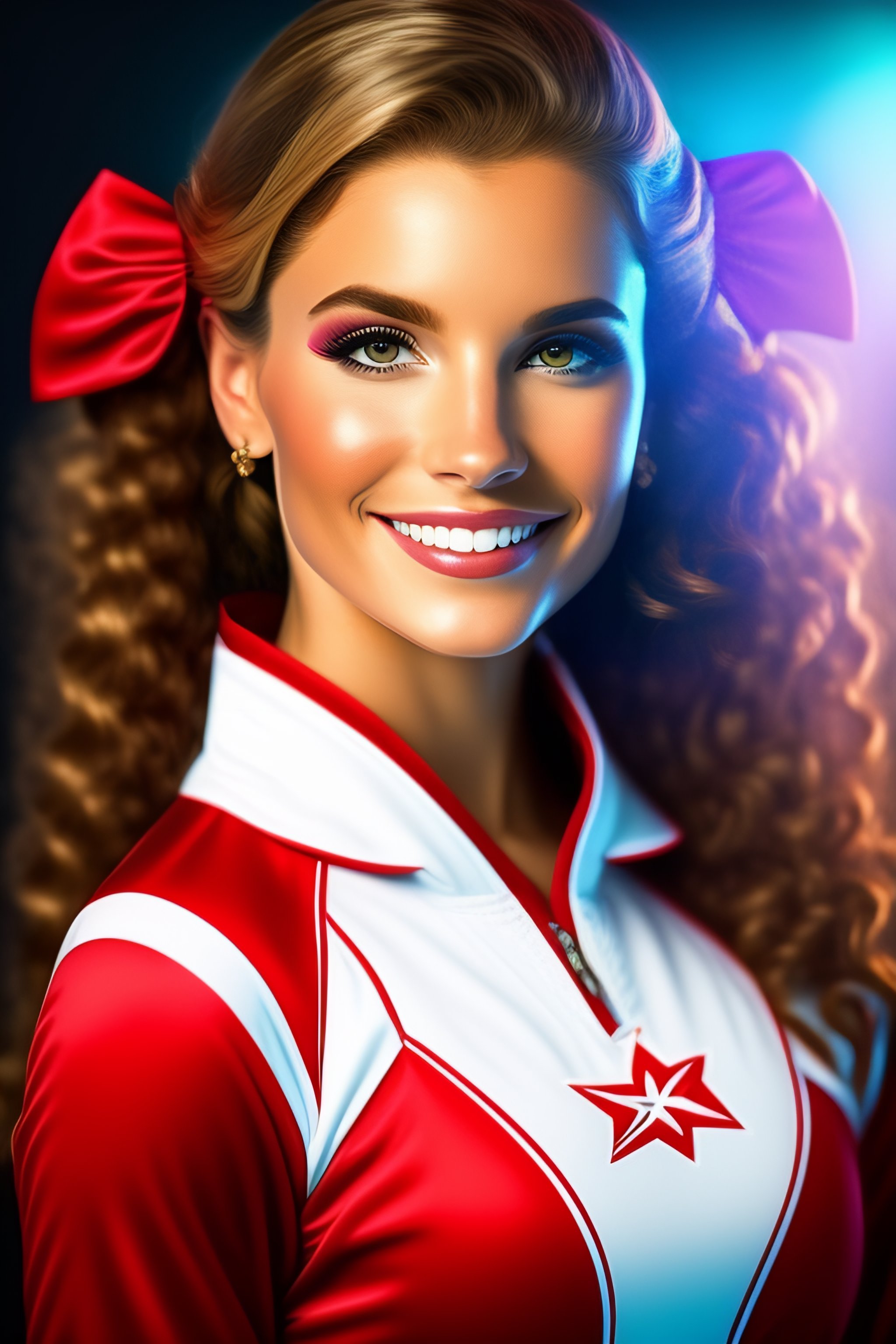 Lexica Beauty Girl Wearing Cheerleader Clothes