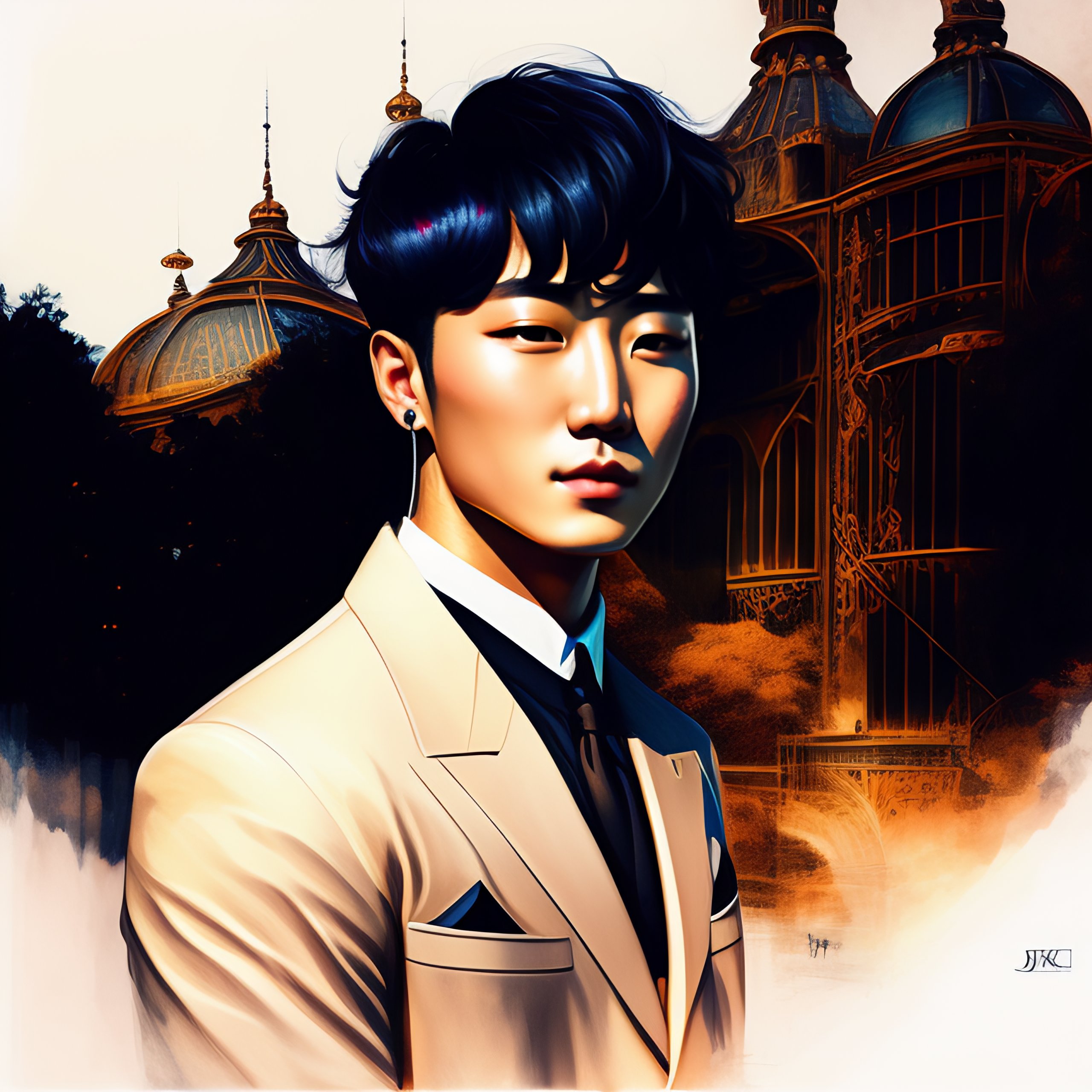 Lexica - Jung Kook, BTS, steampunk, atmospheric perspective, rule of ...