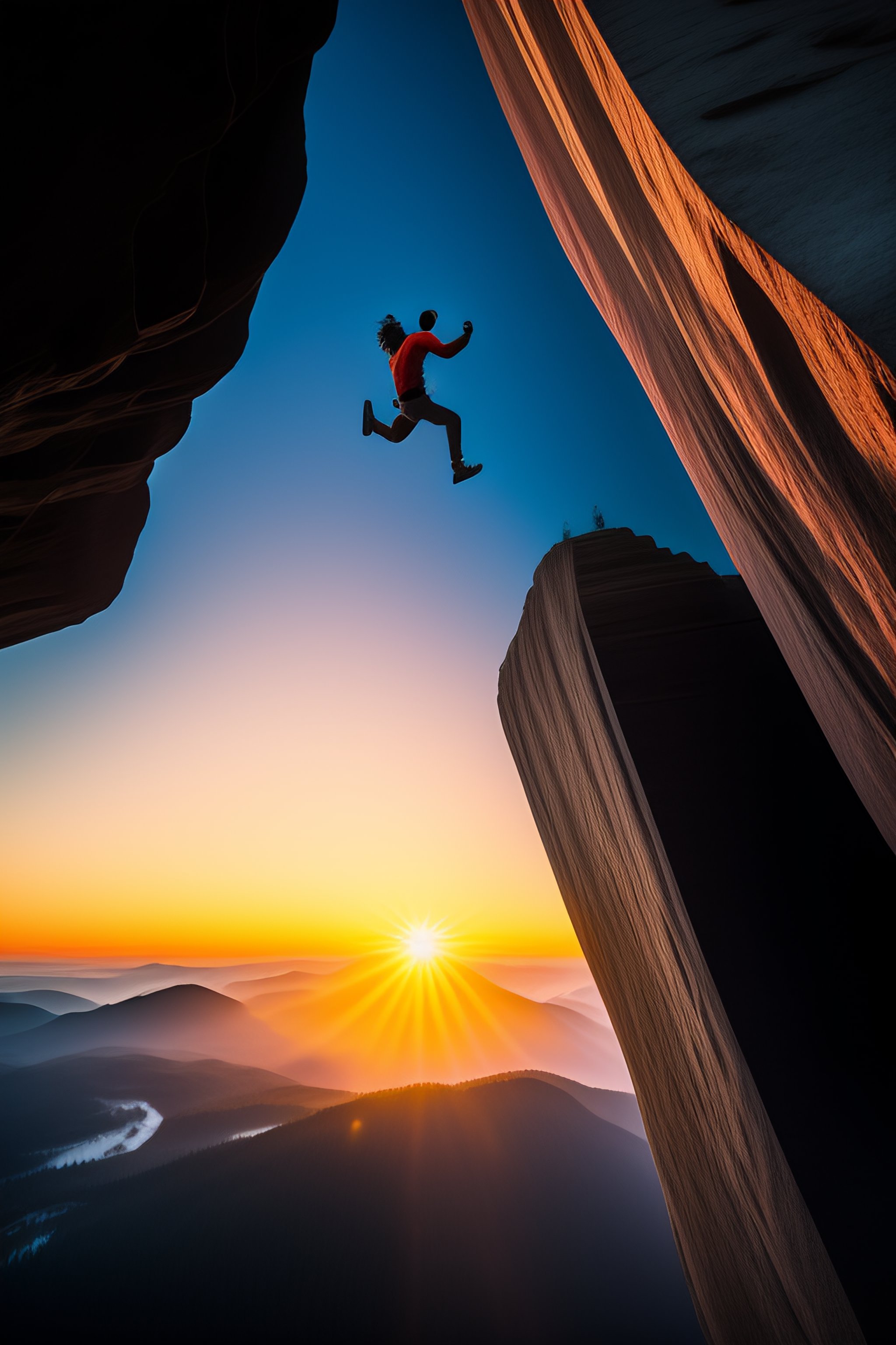 Lexica - Rock climber falling