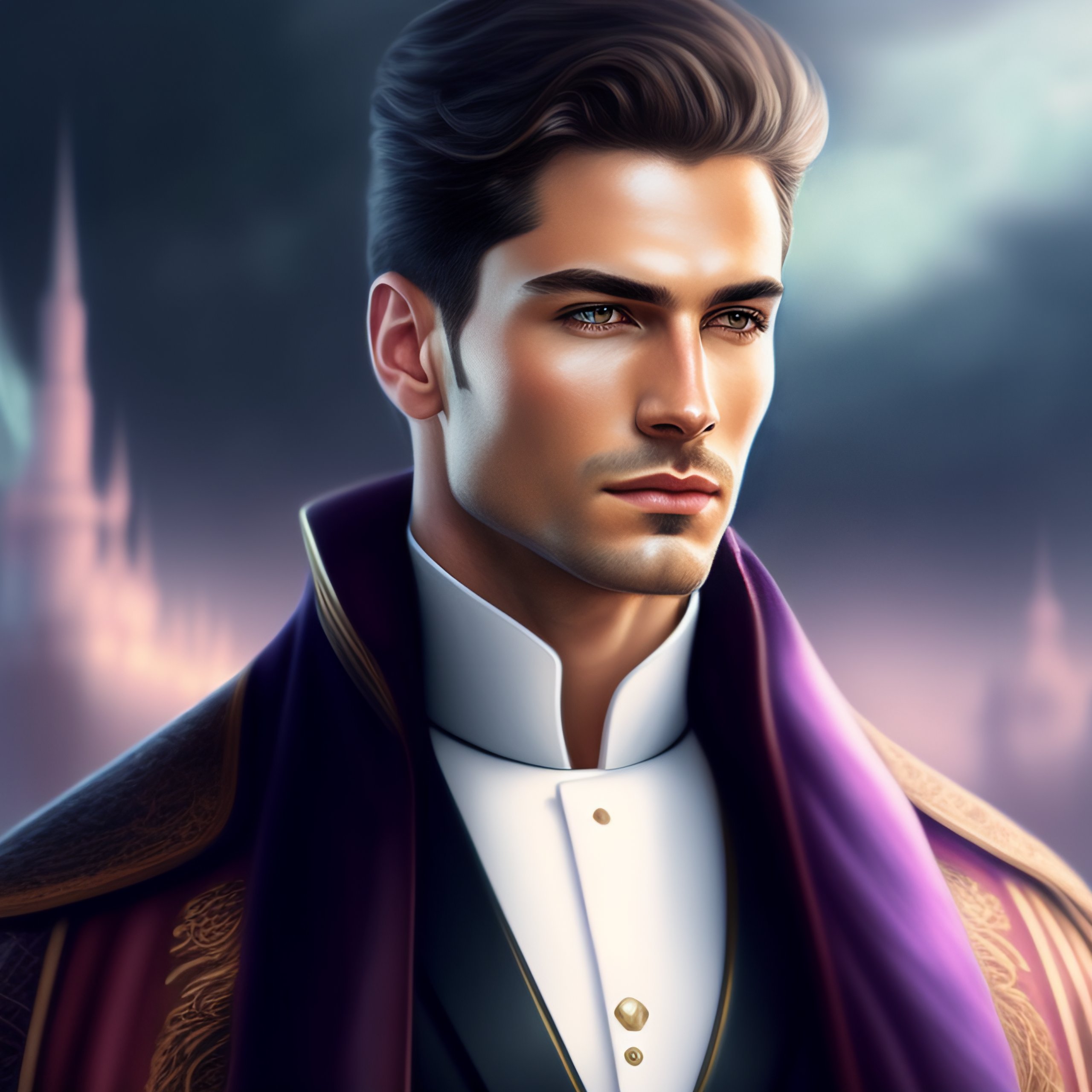 Lexica - Detailed illustration, pastel sketch, intimidating male ...