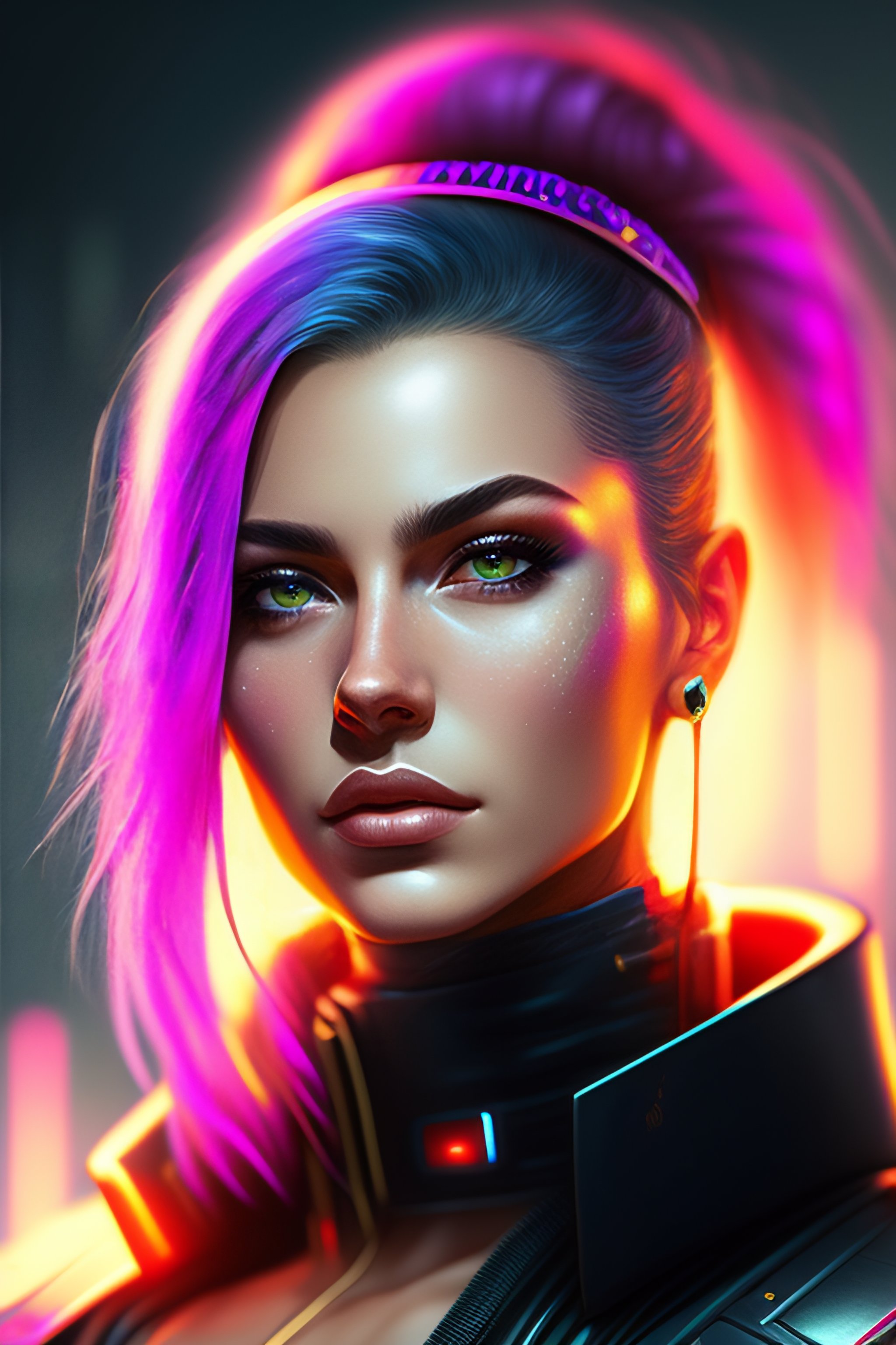 Lexica - Cyberpunk girl portrait high detailed