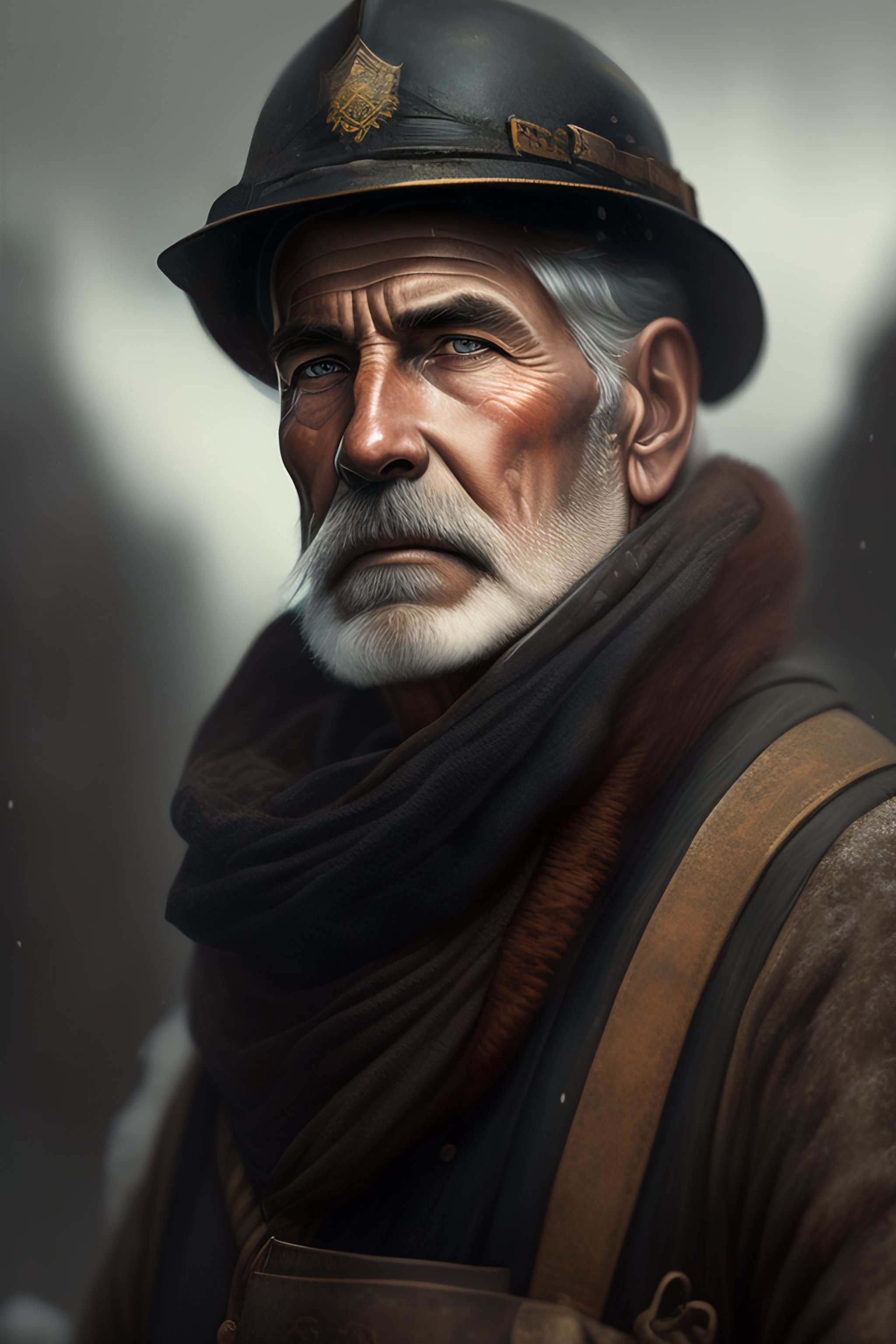 Lexica - A portrait of an old coal miner in 19th century, beautiful ...
