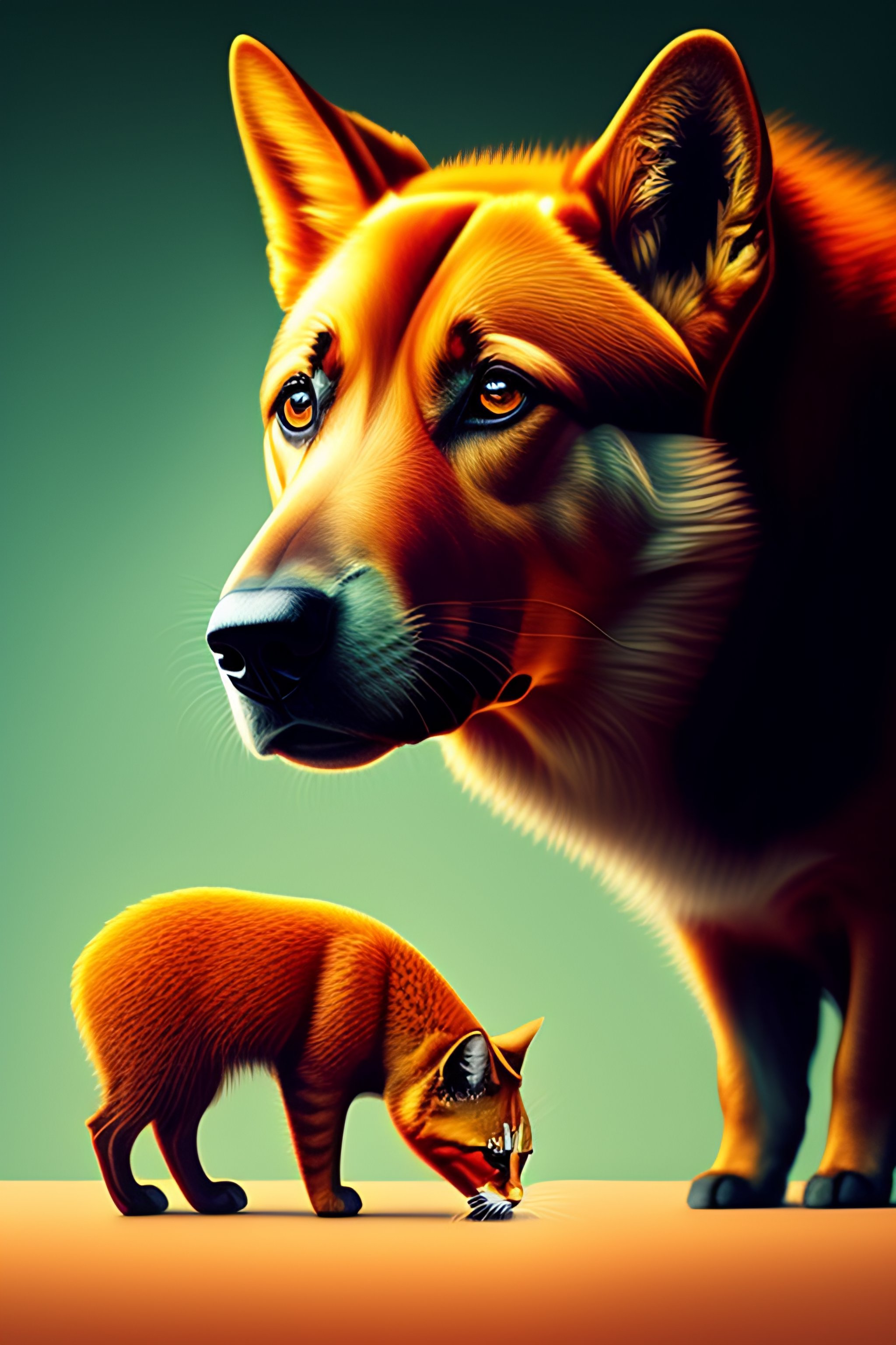 Lexica - DNA, art, human, animals, in the style of ben jennings