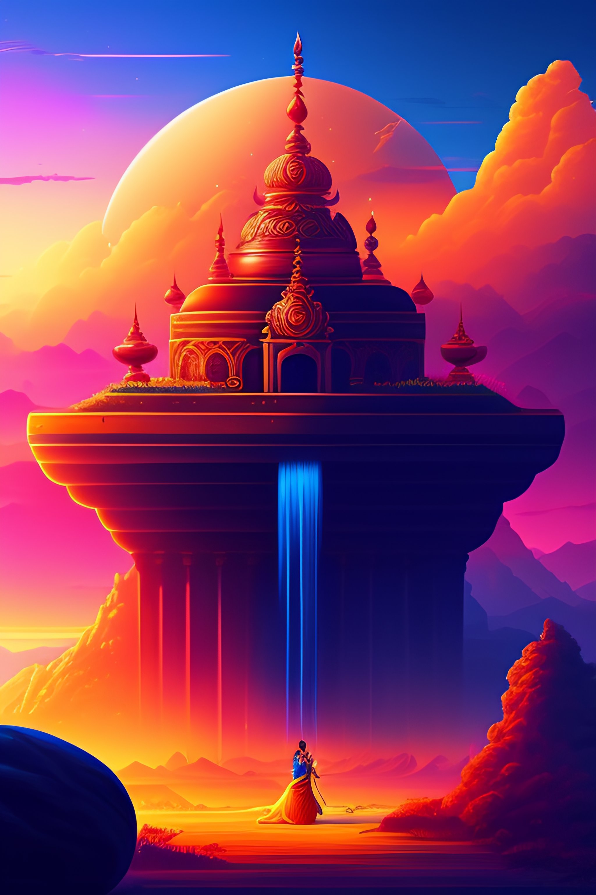 Lexica - Illustration of Ravana kidnapping Sita on pushpak viman in an ...