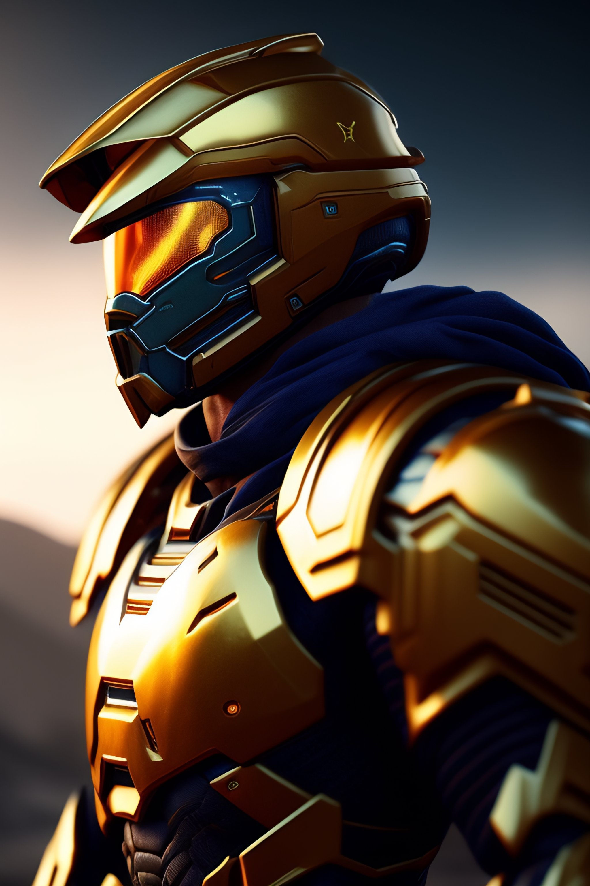 Lexica - Image of a spartan in the game halo, realistic, 3d