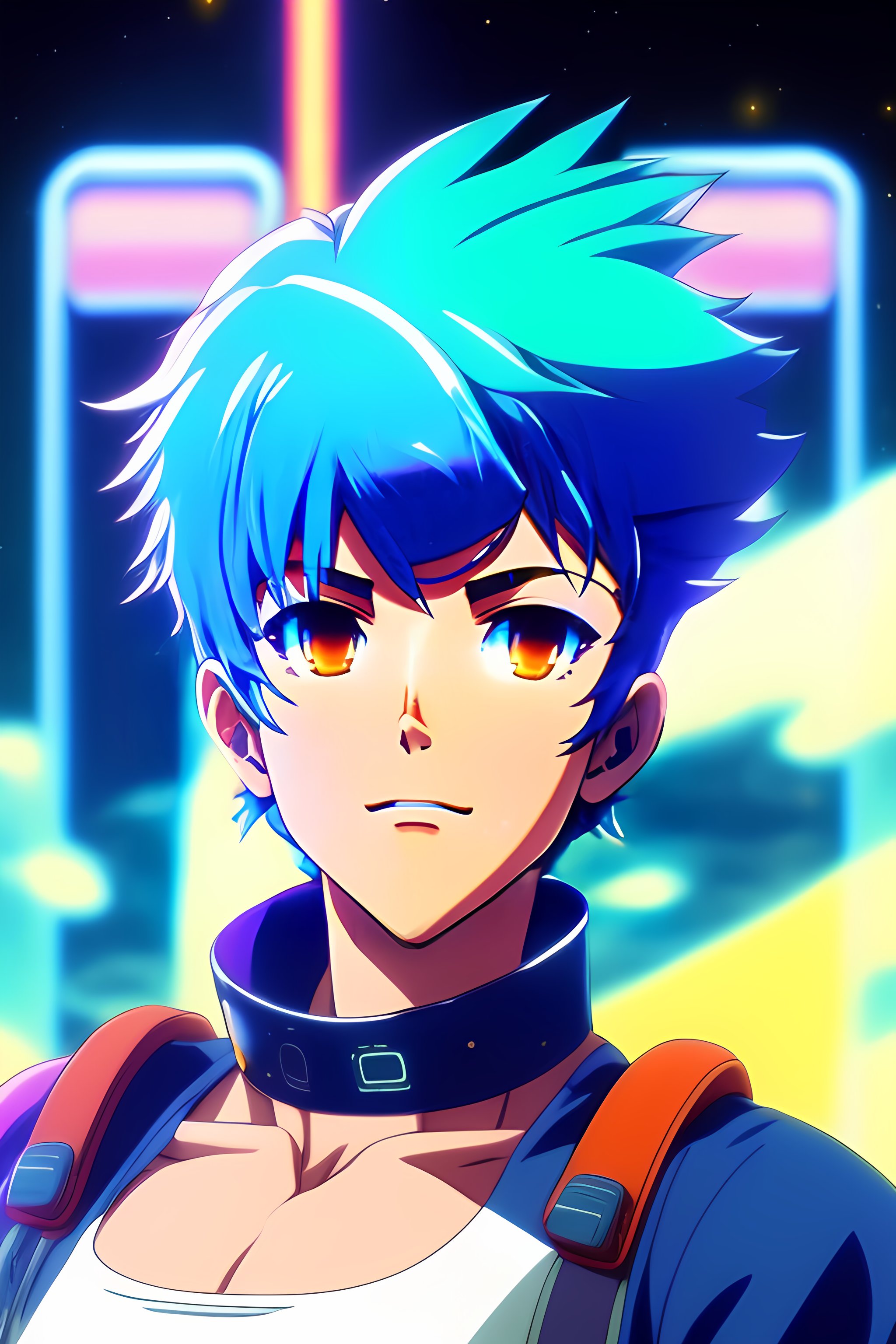 Lexica - Simple design. 1980s anime screenshot, chrome boy, edgy ...