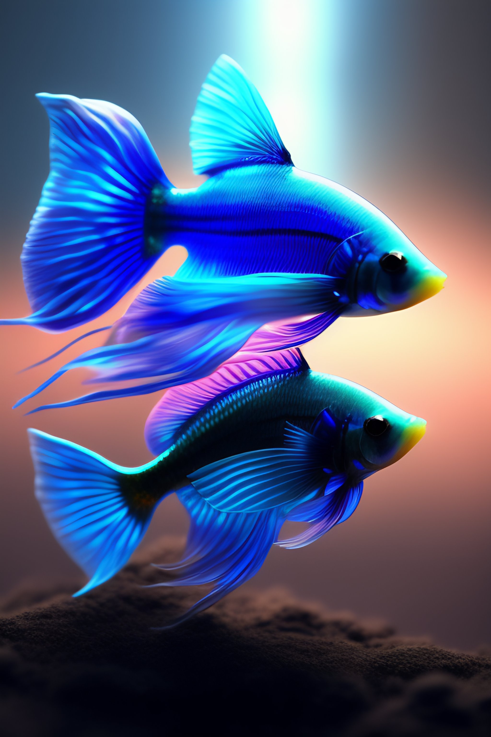 Lexica - Robotic cyber punk Betta fish made with steel and plastic ...