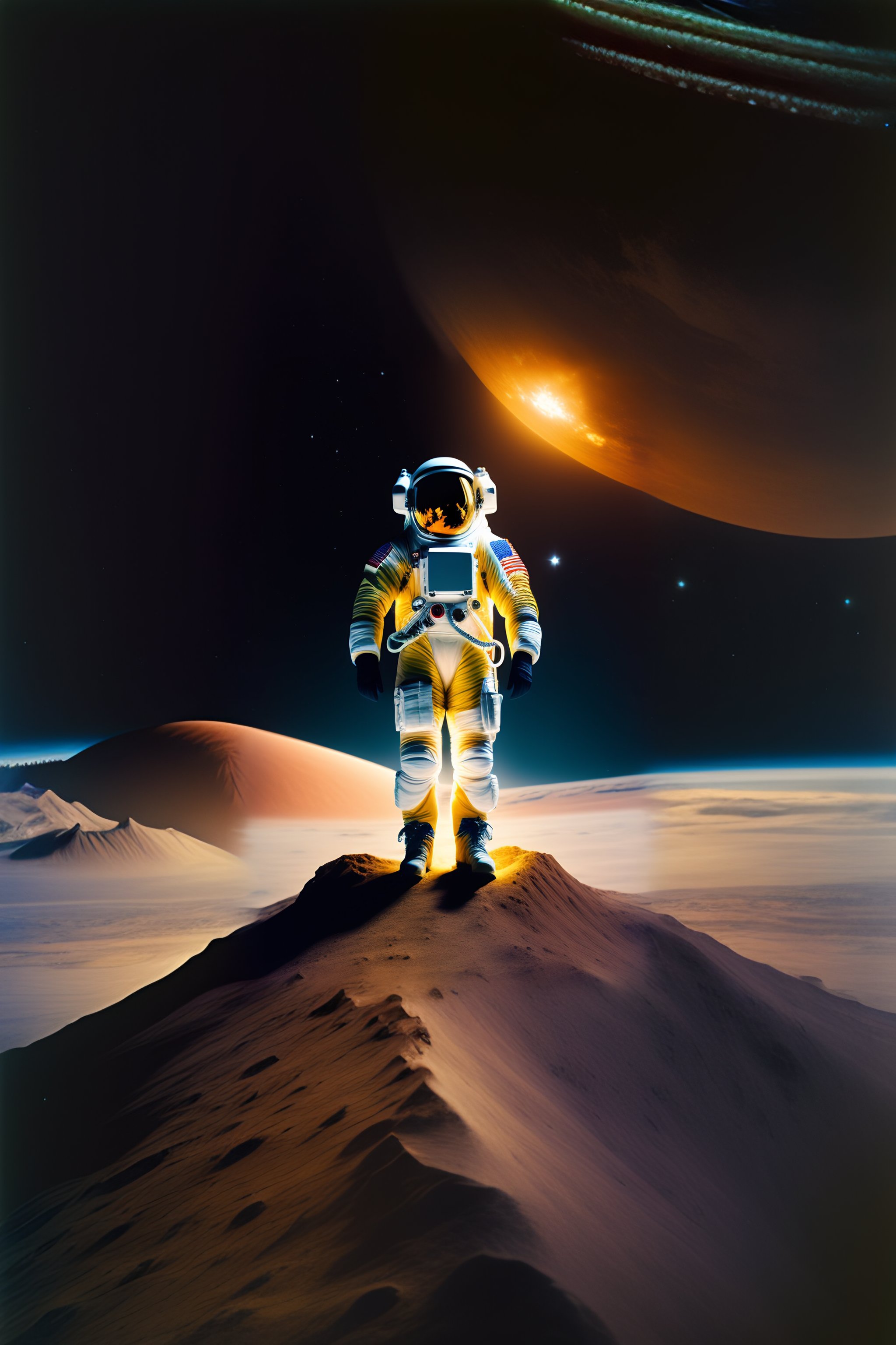 Lexica - Portra 400 high dpi film scan of a NASA astronaut wearing a ...