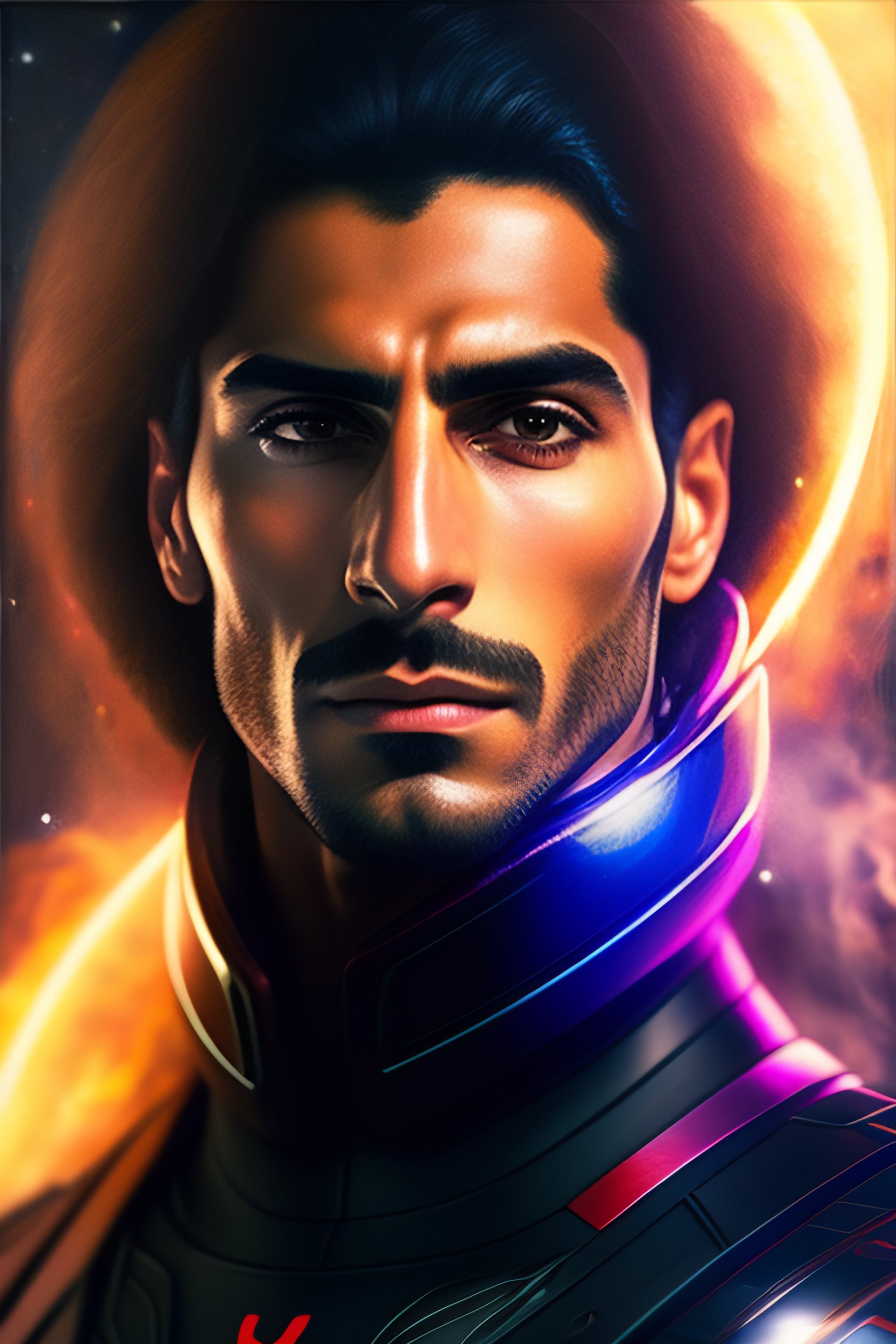 Lexica - Hyperdetailed portrait of a male, untrained turkish alien in a ...