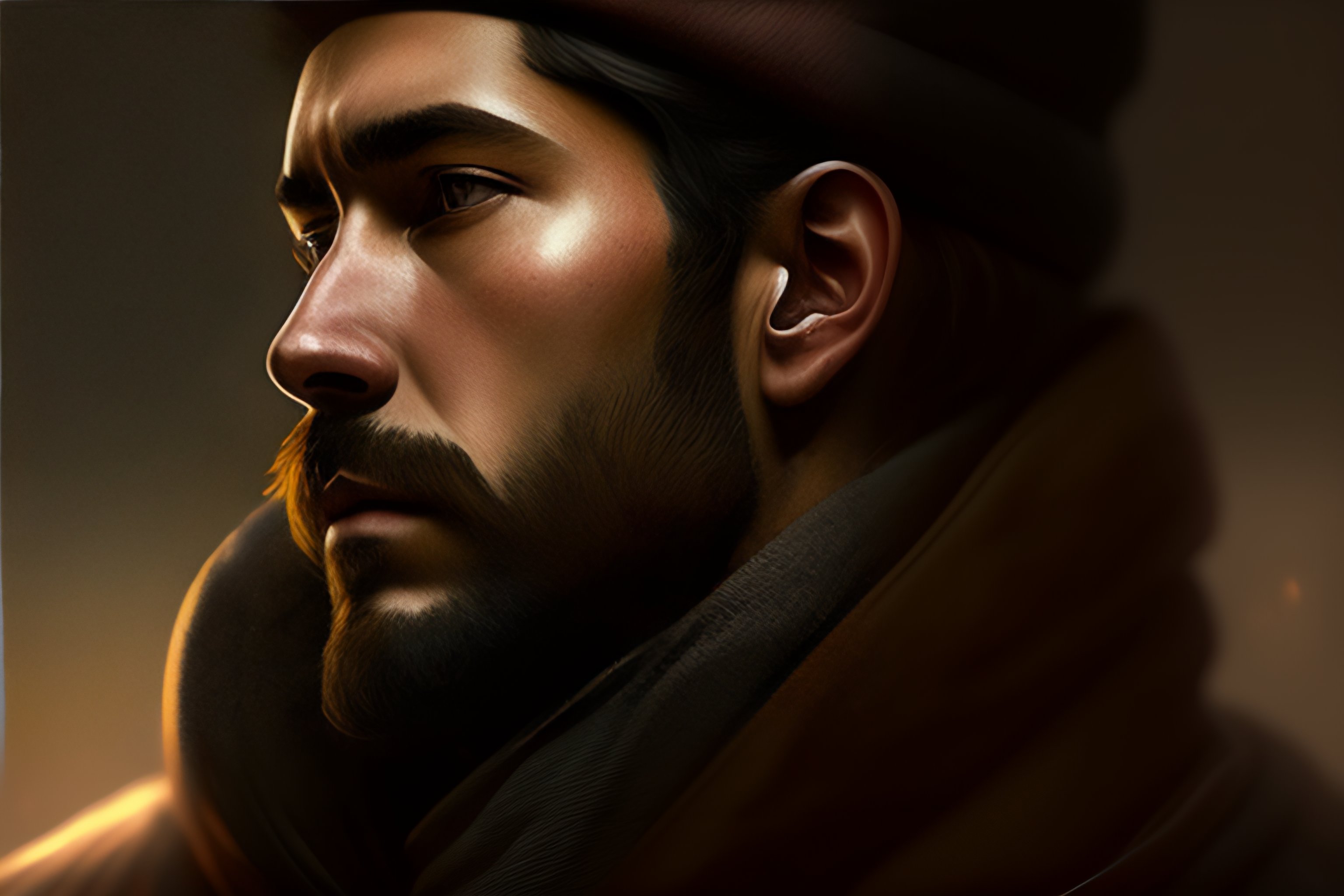 Lexica - Portrait of man sad, render, rembrandt, cgsociety, artstation ...