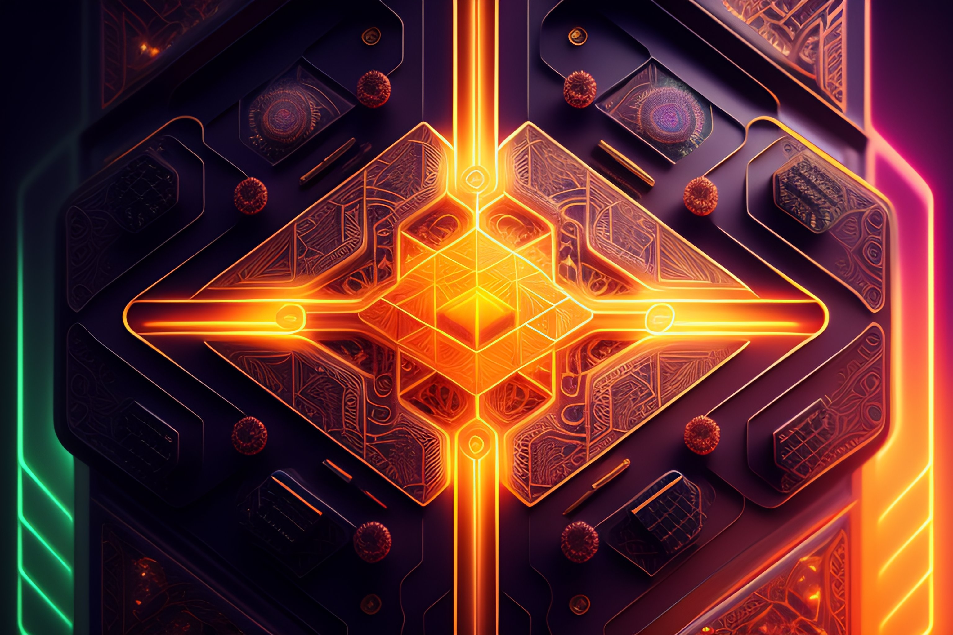 Lexica - Microprocessor, detailed front shot, with transistors and diodes, trending on ...