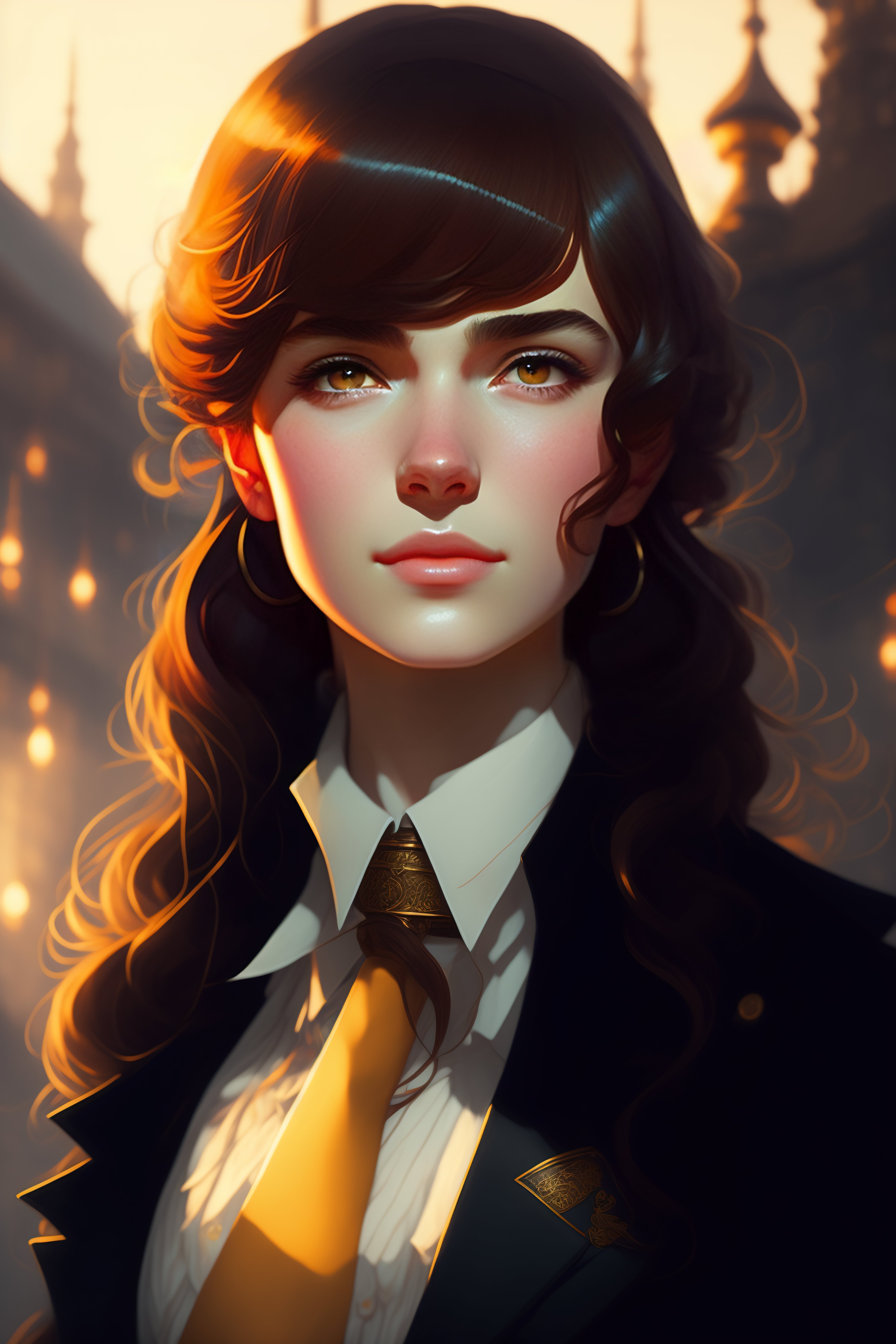 Lexica - Young reporter detective brunette tavern baroque oil painting ...