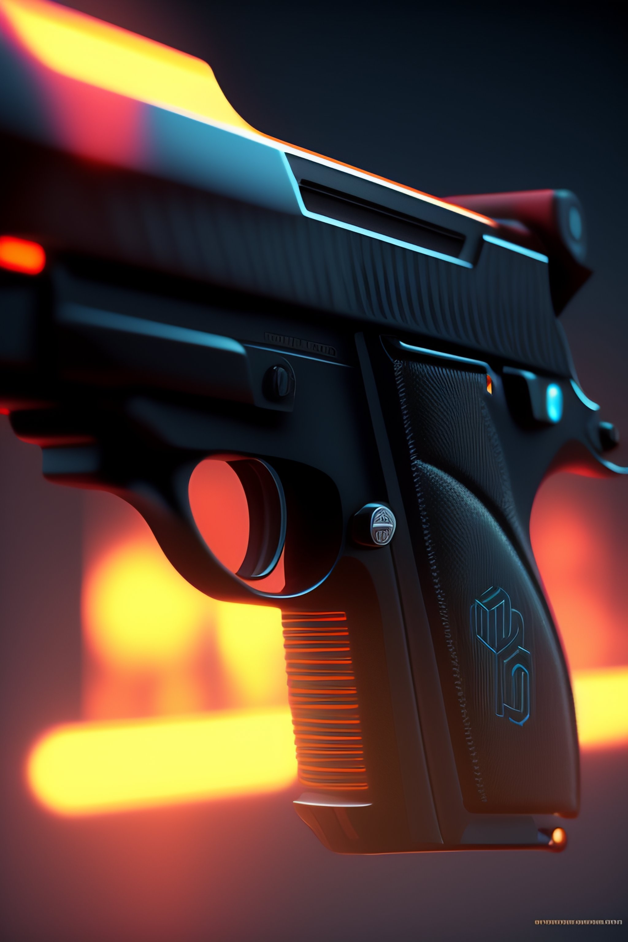 Lexica - Handgun,futuristic,cyberpunk,extremely detailed,volumetric ...