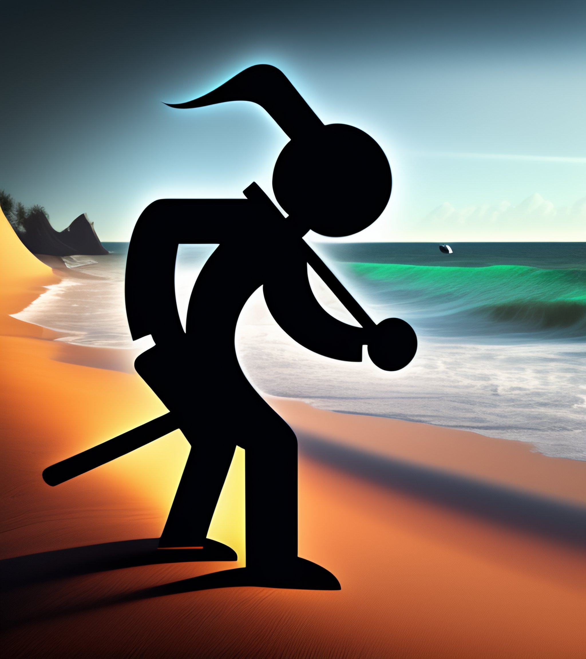 Lexica - Stick figure with a scythe
