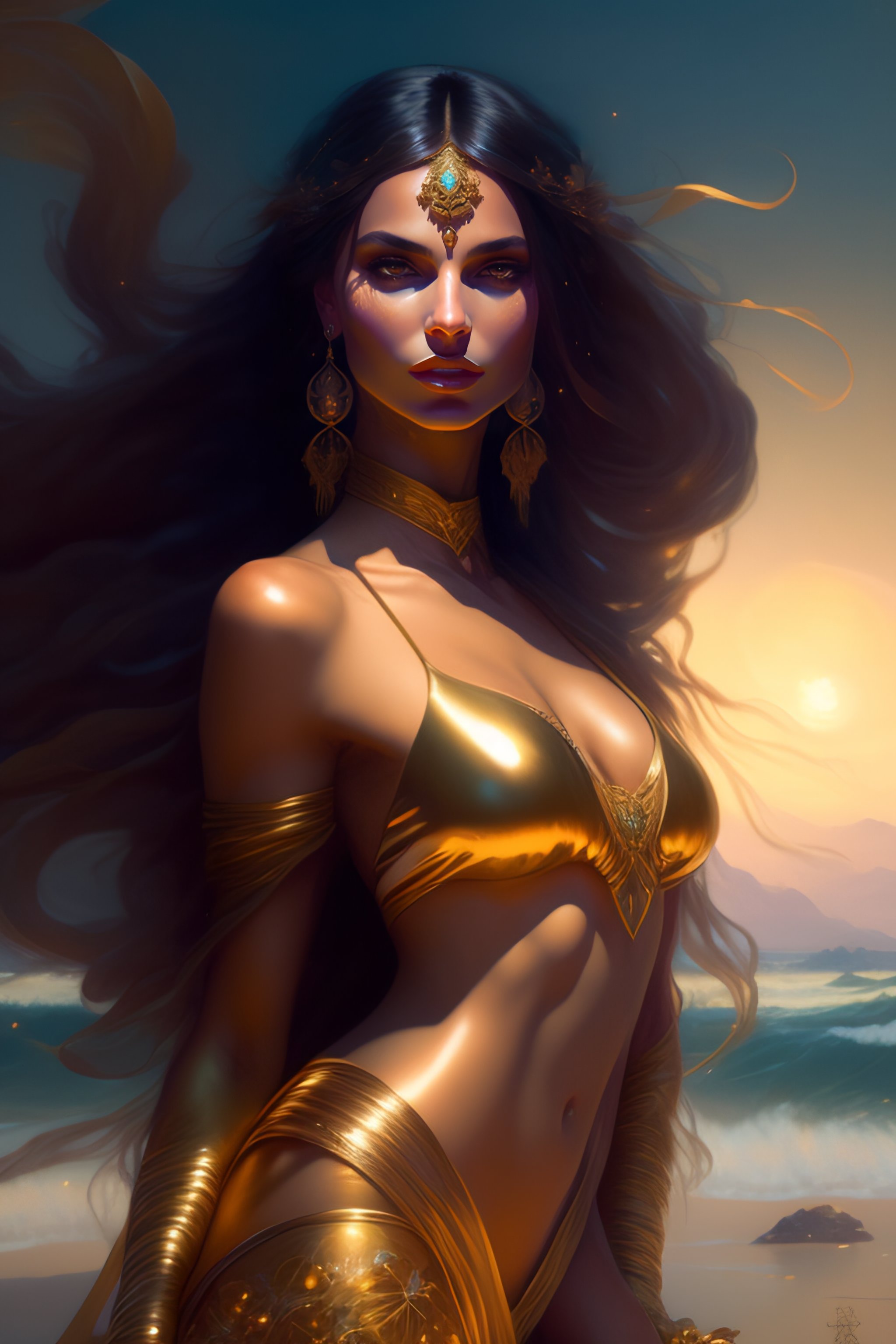 Lexica - A beautiful cinematic female sand goddess, emily ratajkowski ...