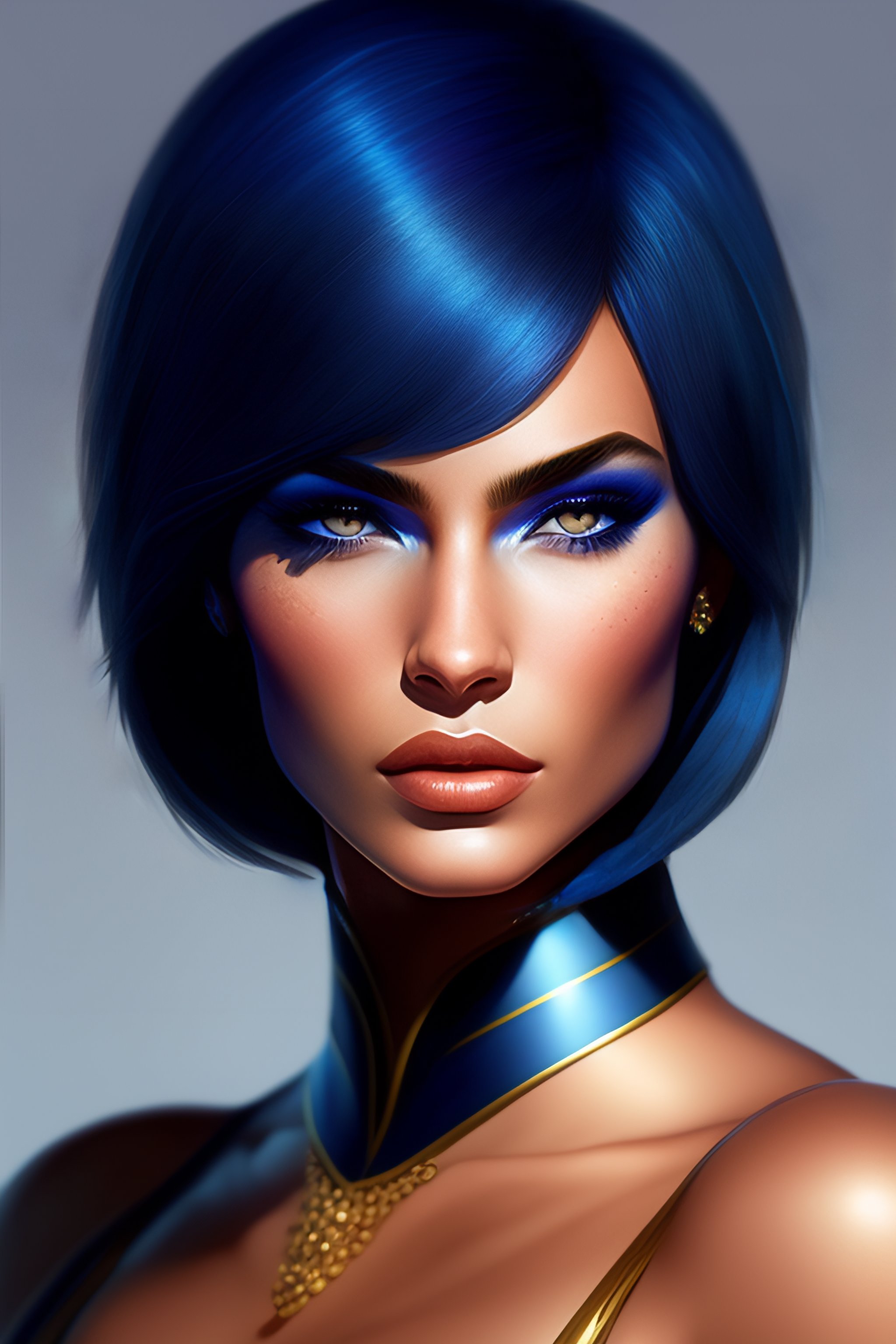 Lexica - A brunetti as blue avatar character digital illustration ...