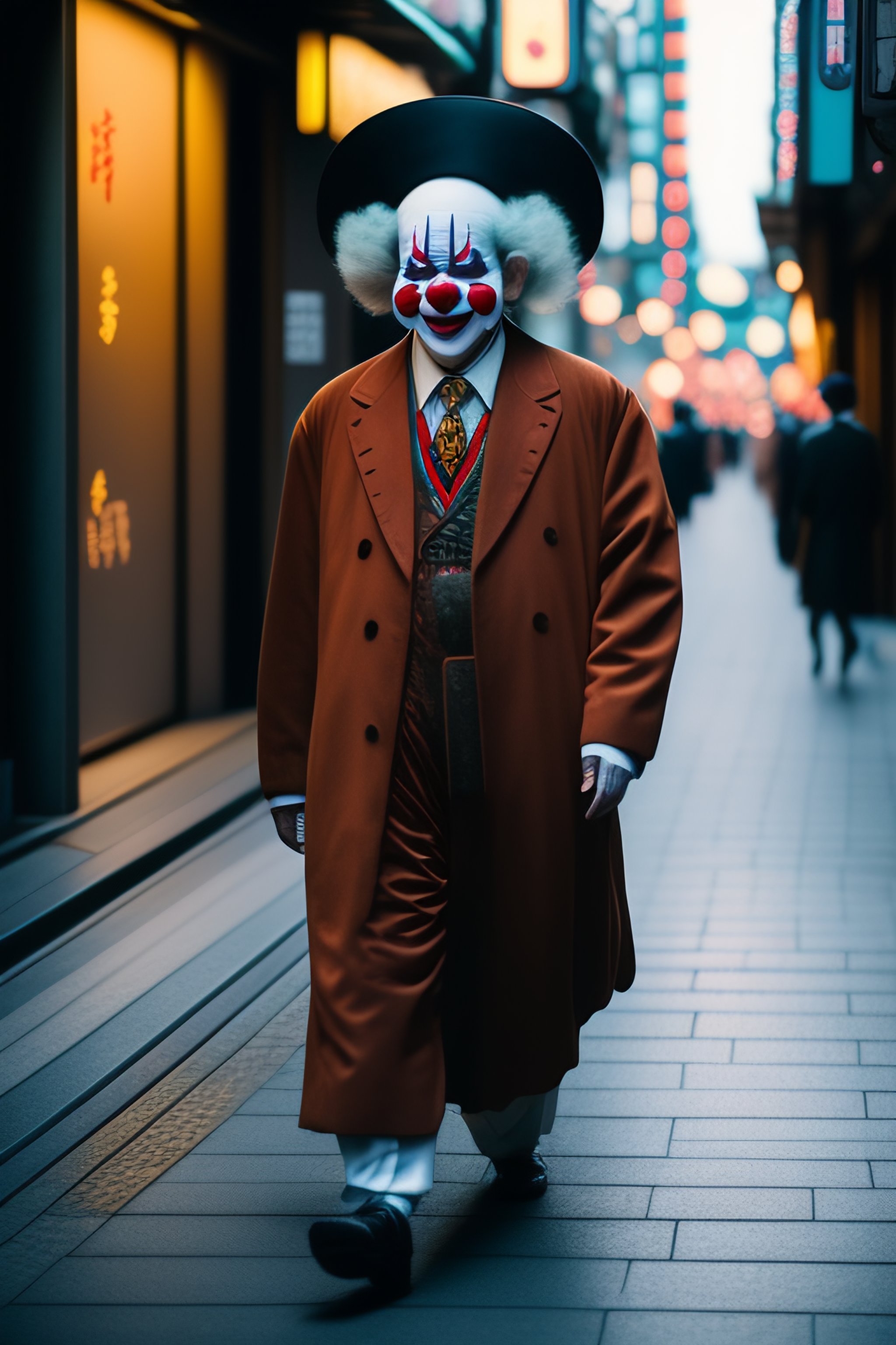 Lexica - Blind clown wandering through tokyo