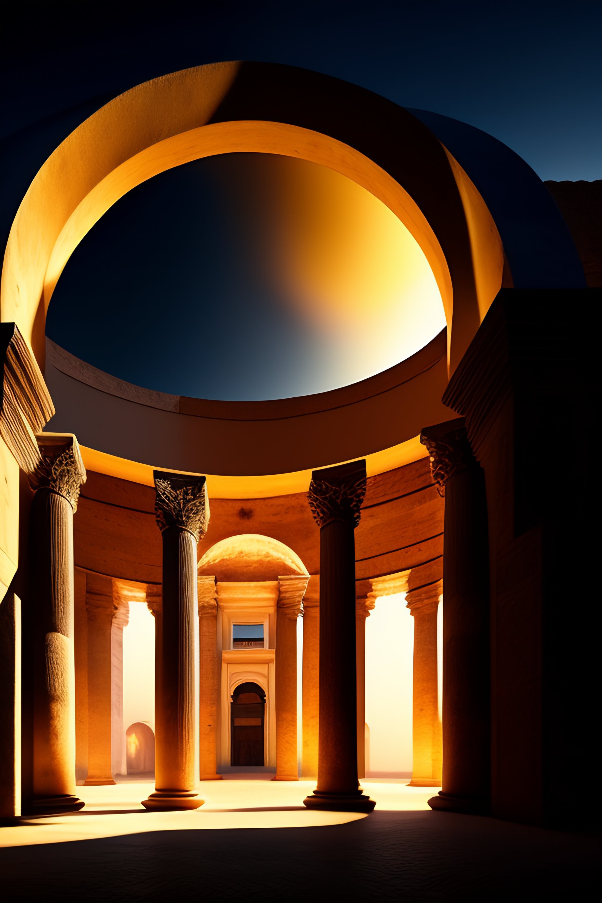 Lexica - Circular temple with horseshoe arches style mosque of cordoba ...