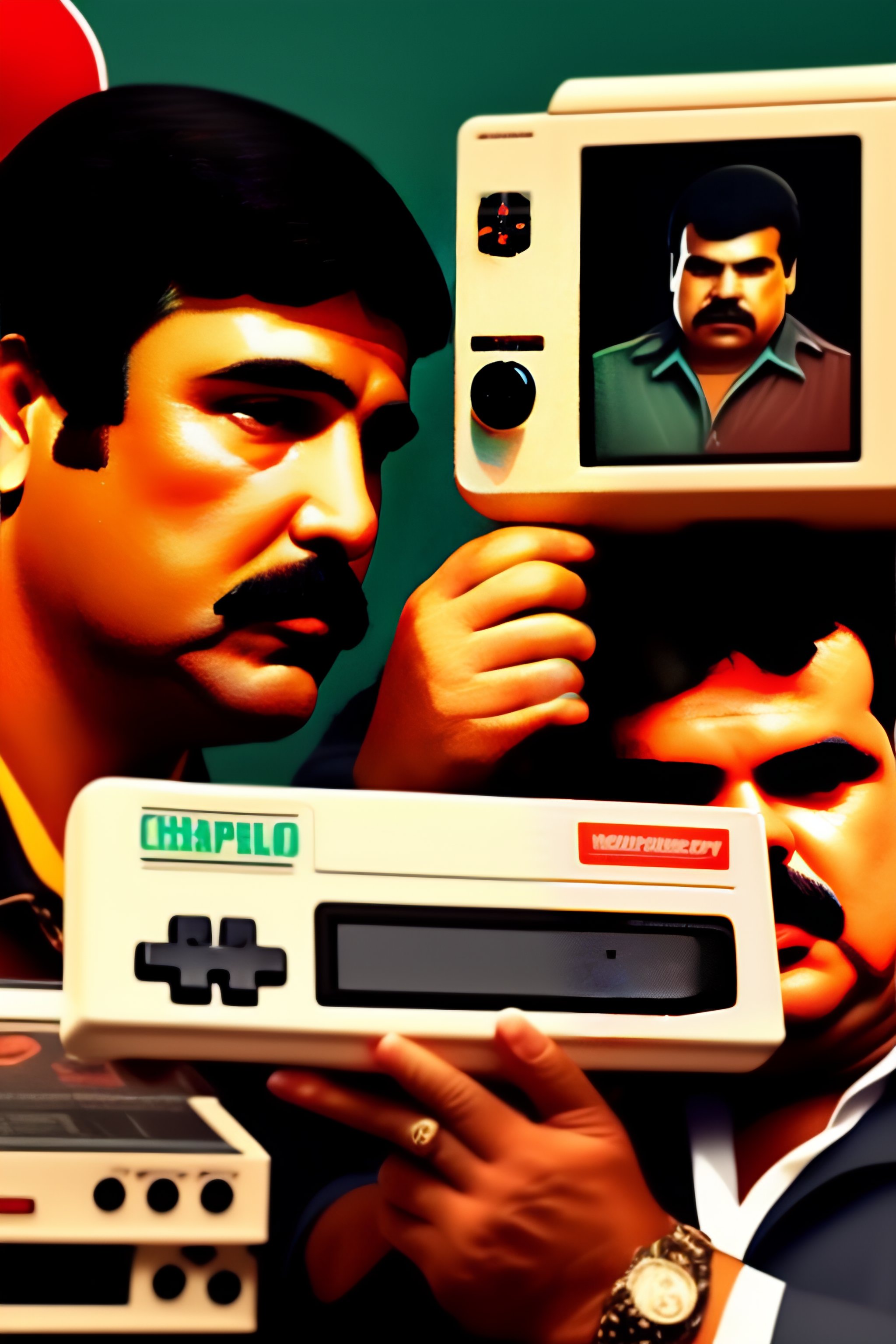 Lexica - El chapo and pablo escobar playing nintendo entertainment system