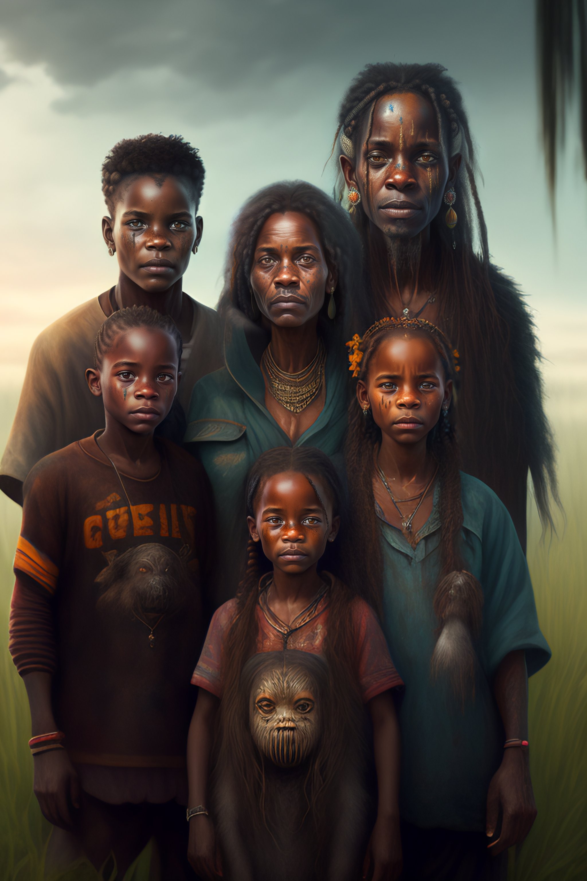 Lexica - Portrait of a family of ugly, poor people living in the swamp ...