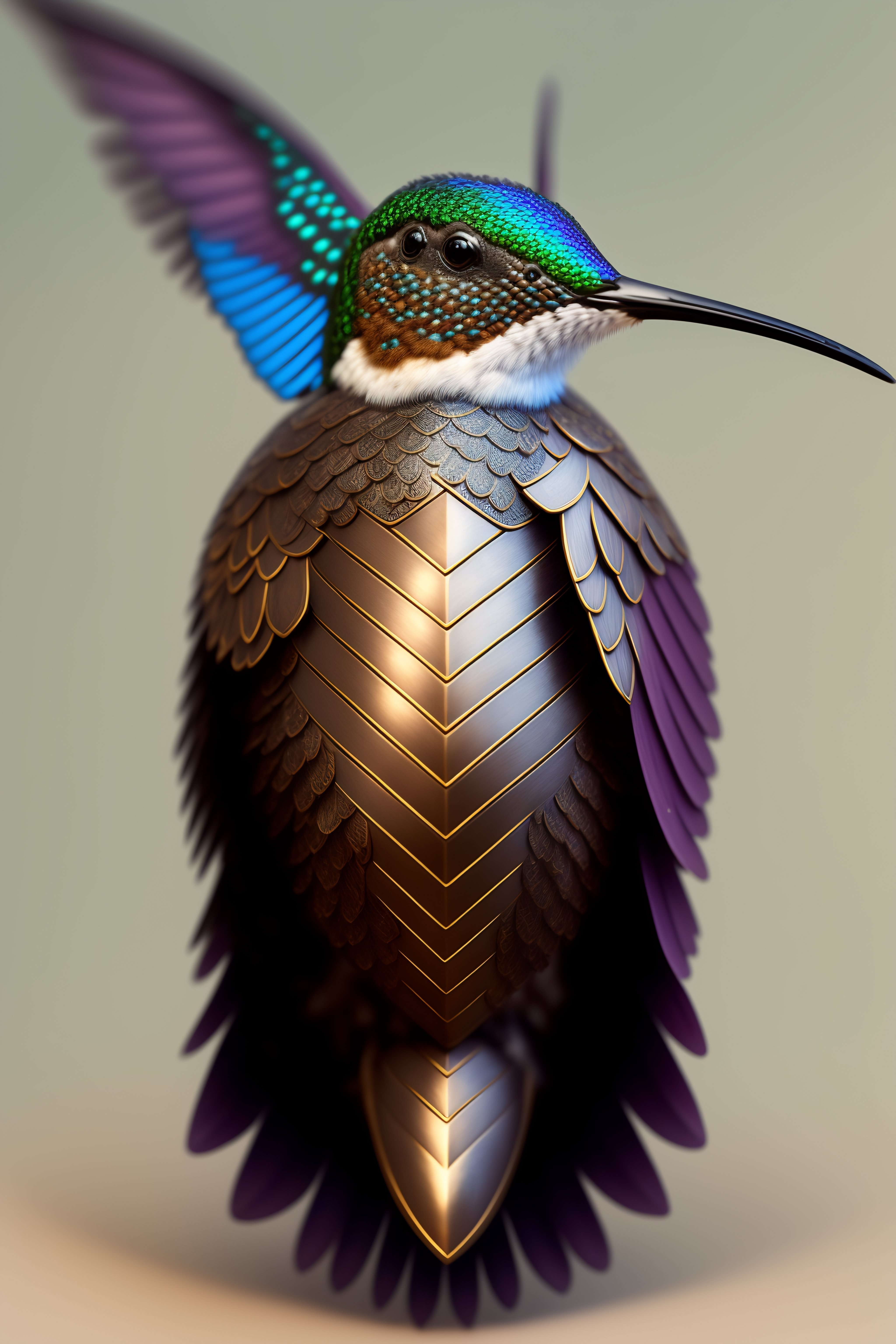 Lexica - Hummingbird, armor, and realistic to produce a highly ...