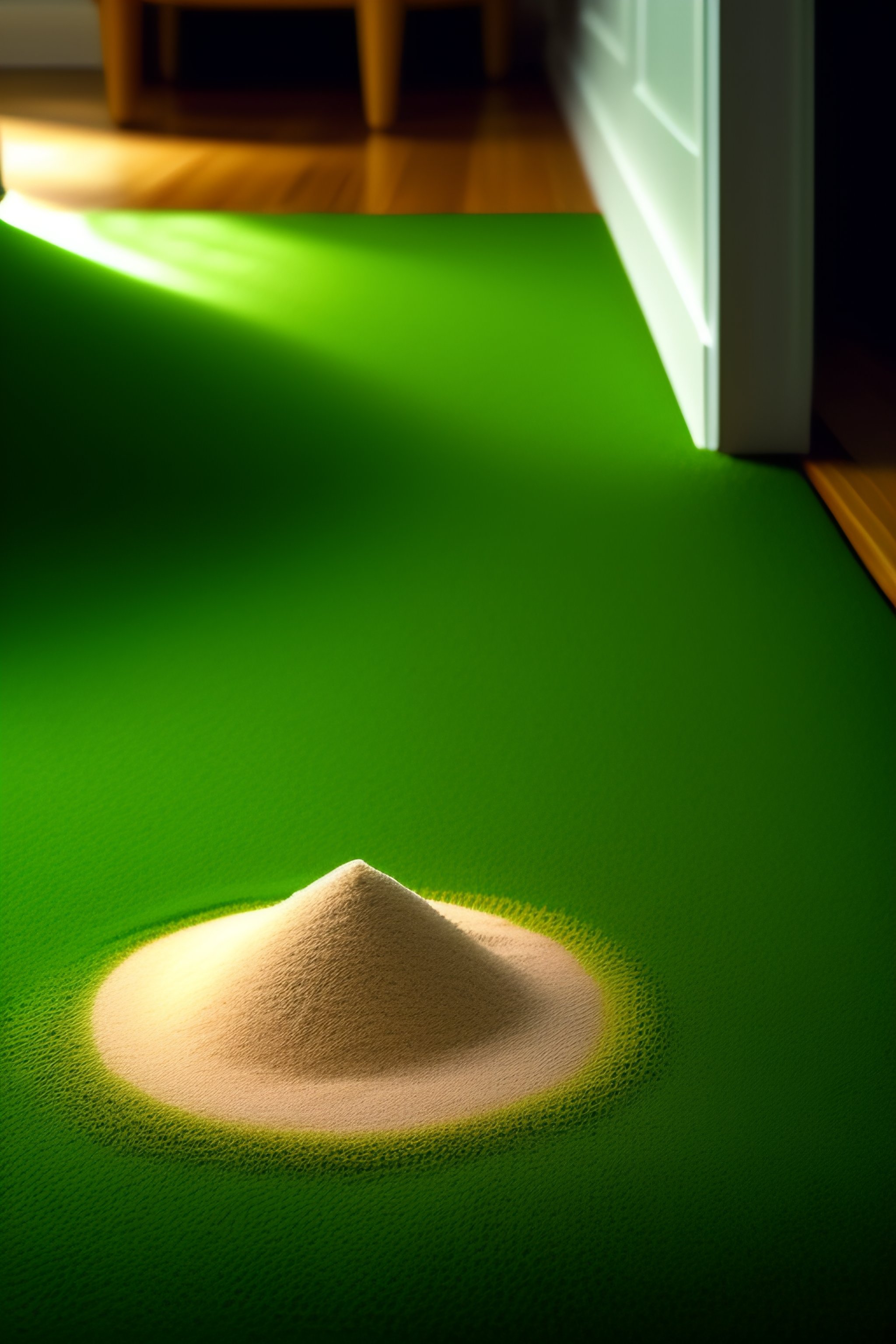 Lexica - Macro, level ground of tiny shrinking powder in green living ...