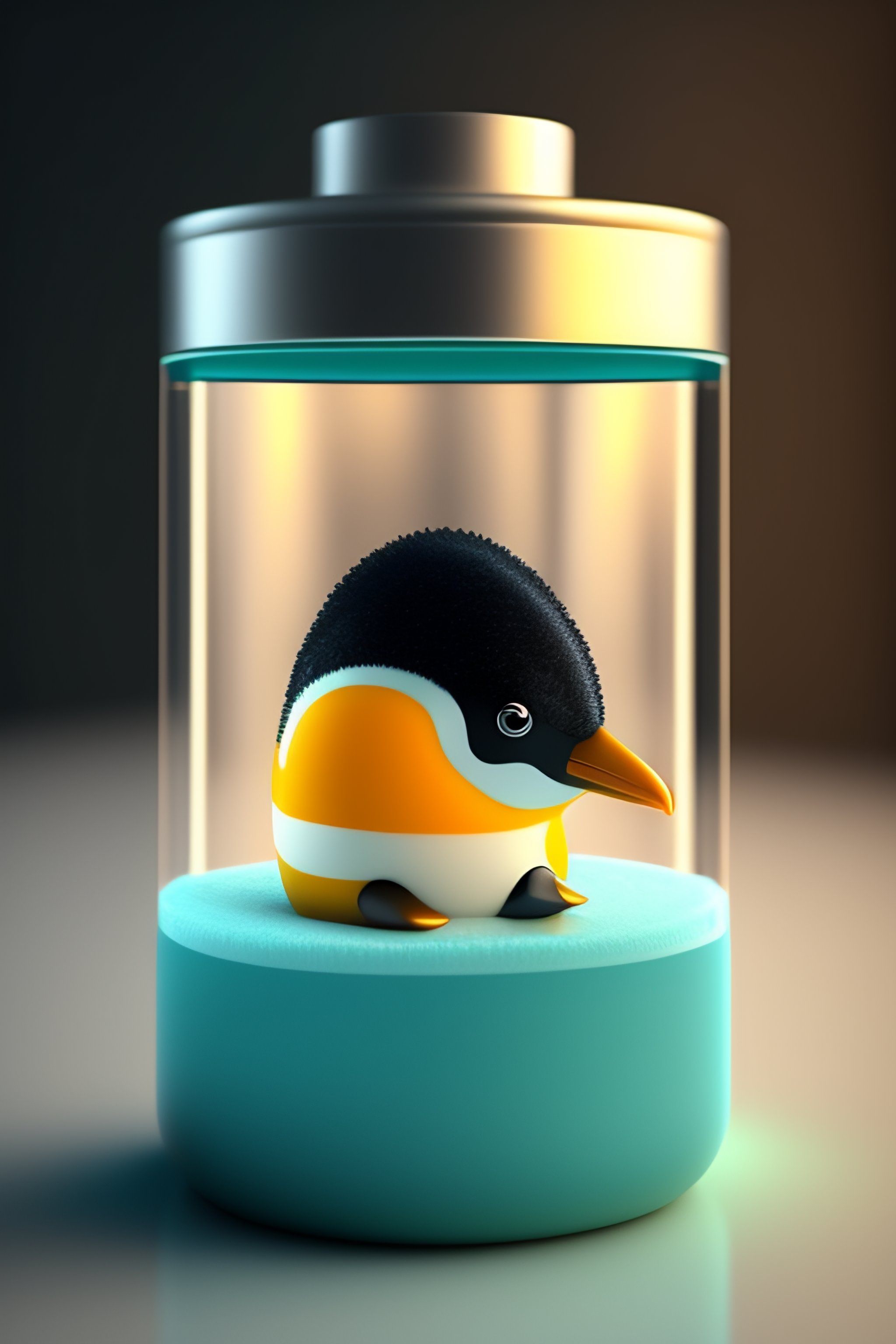 Lexica - Cute penguin in a jar