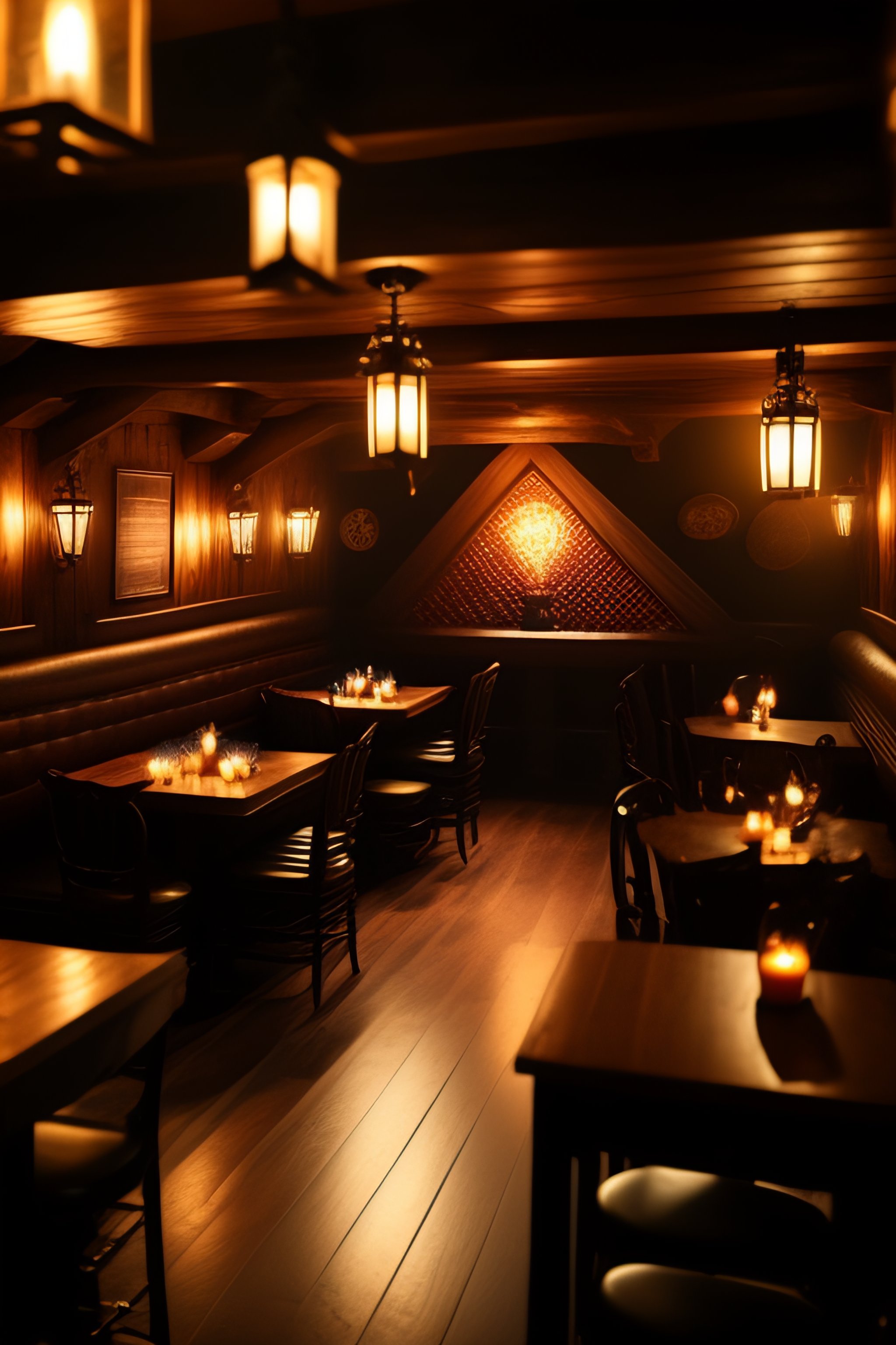 Lexica - A spooky and ethereal Tavern with a ghostly theme. The walls ...