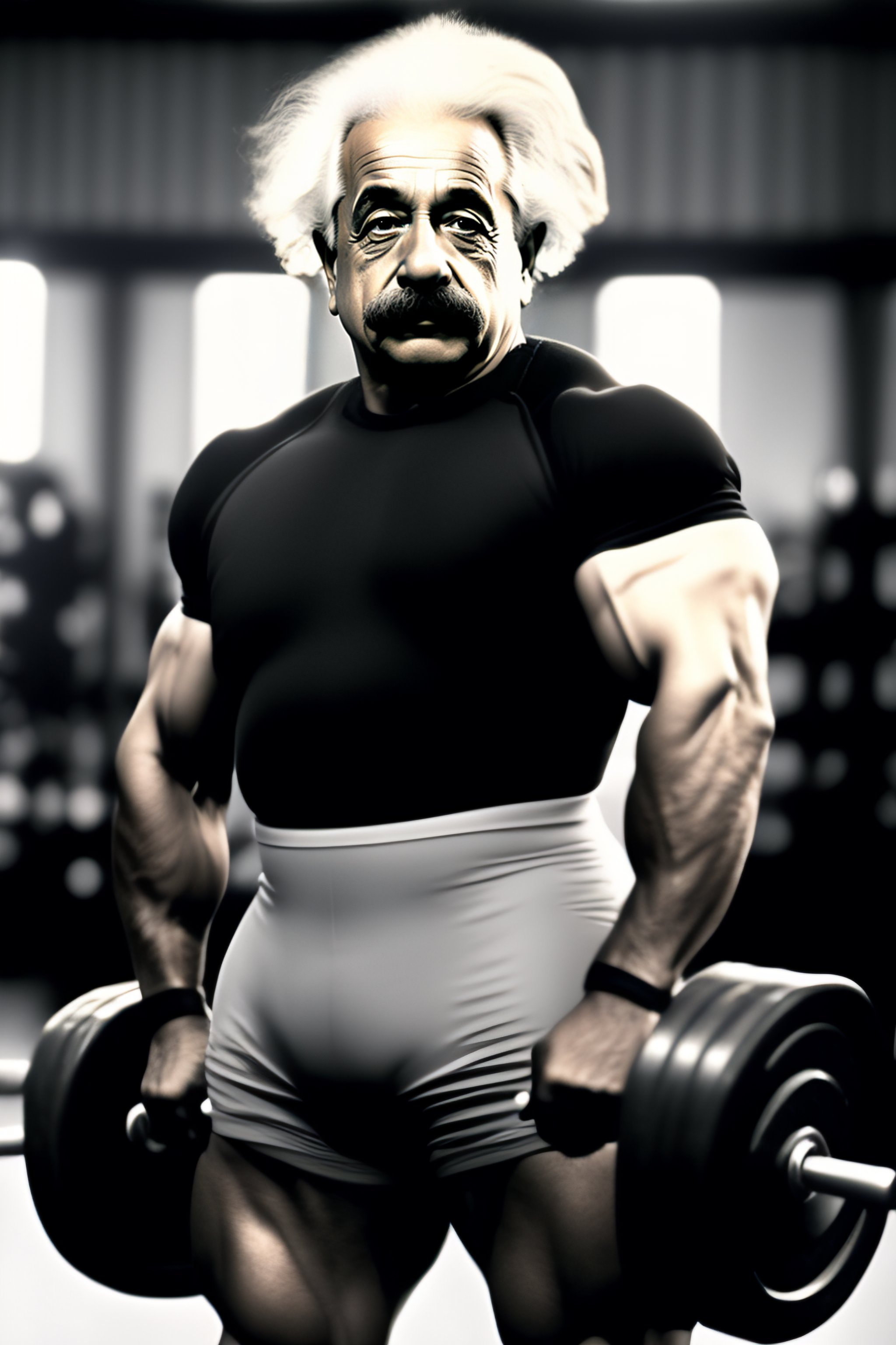 Lexica - Albert Einstein weightlifting