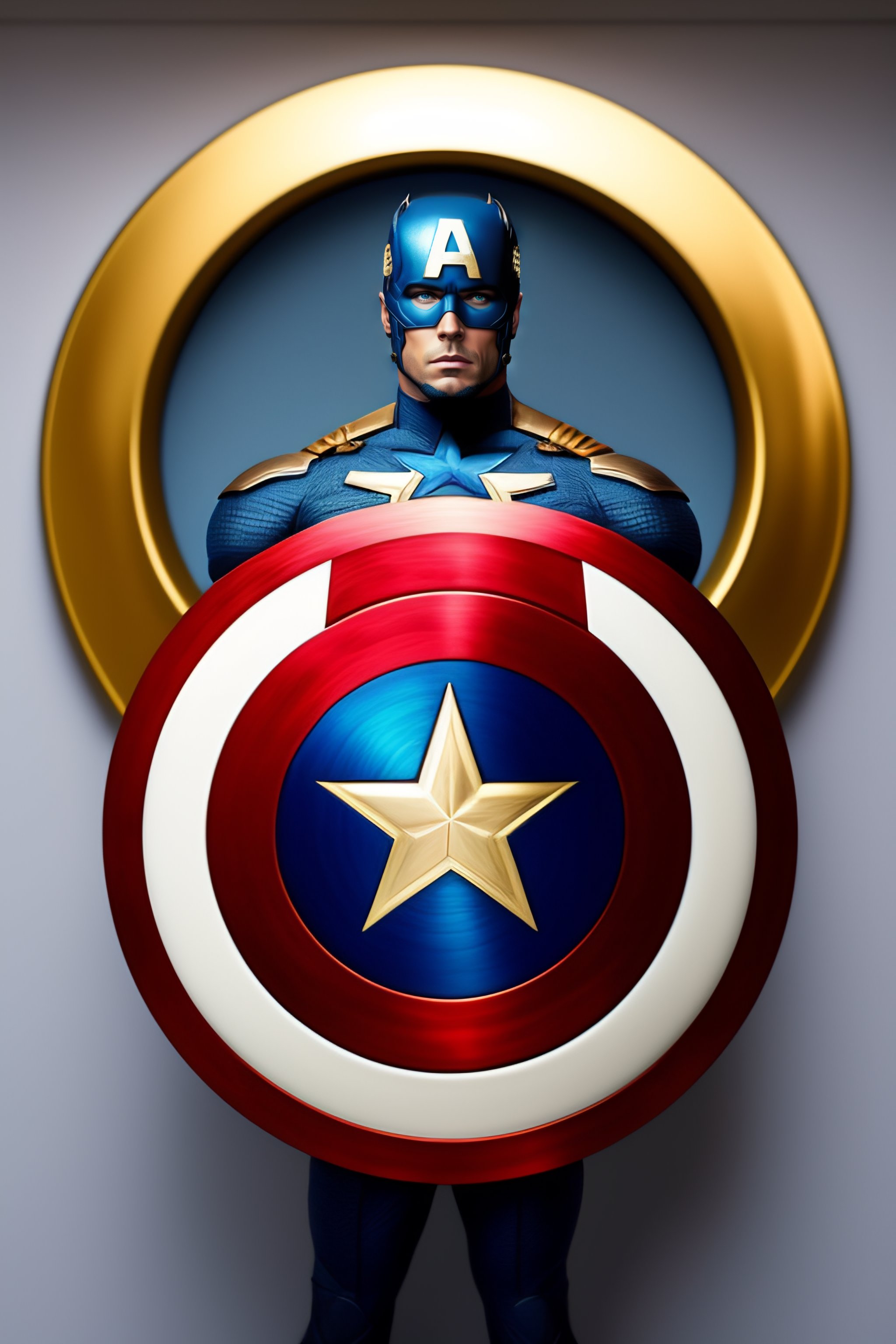 Lexica - Captain america with a shield made out of groot