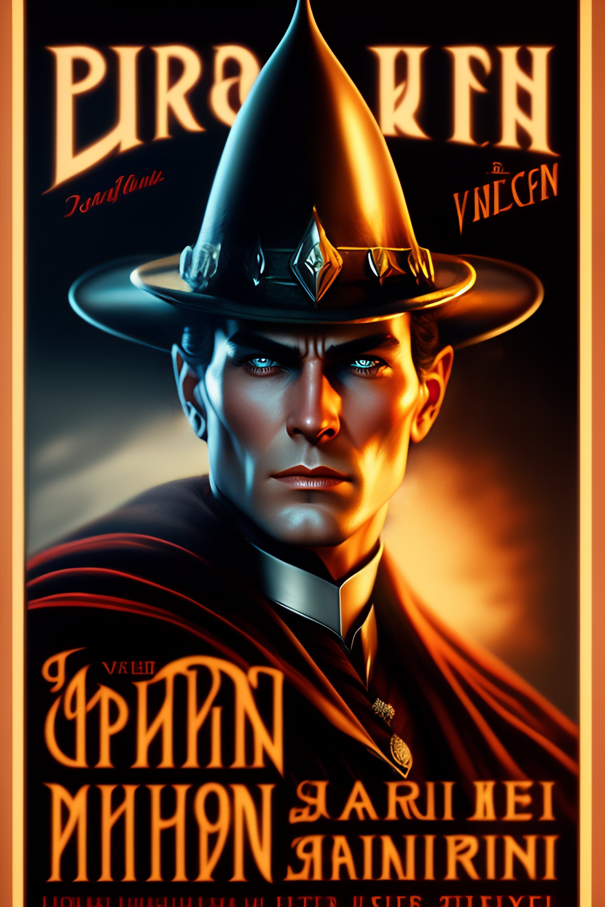 Lexica - Vintage Medium Shot 1920's Poster, sauron character from lord ...