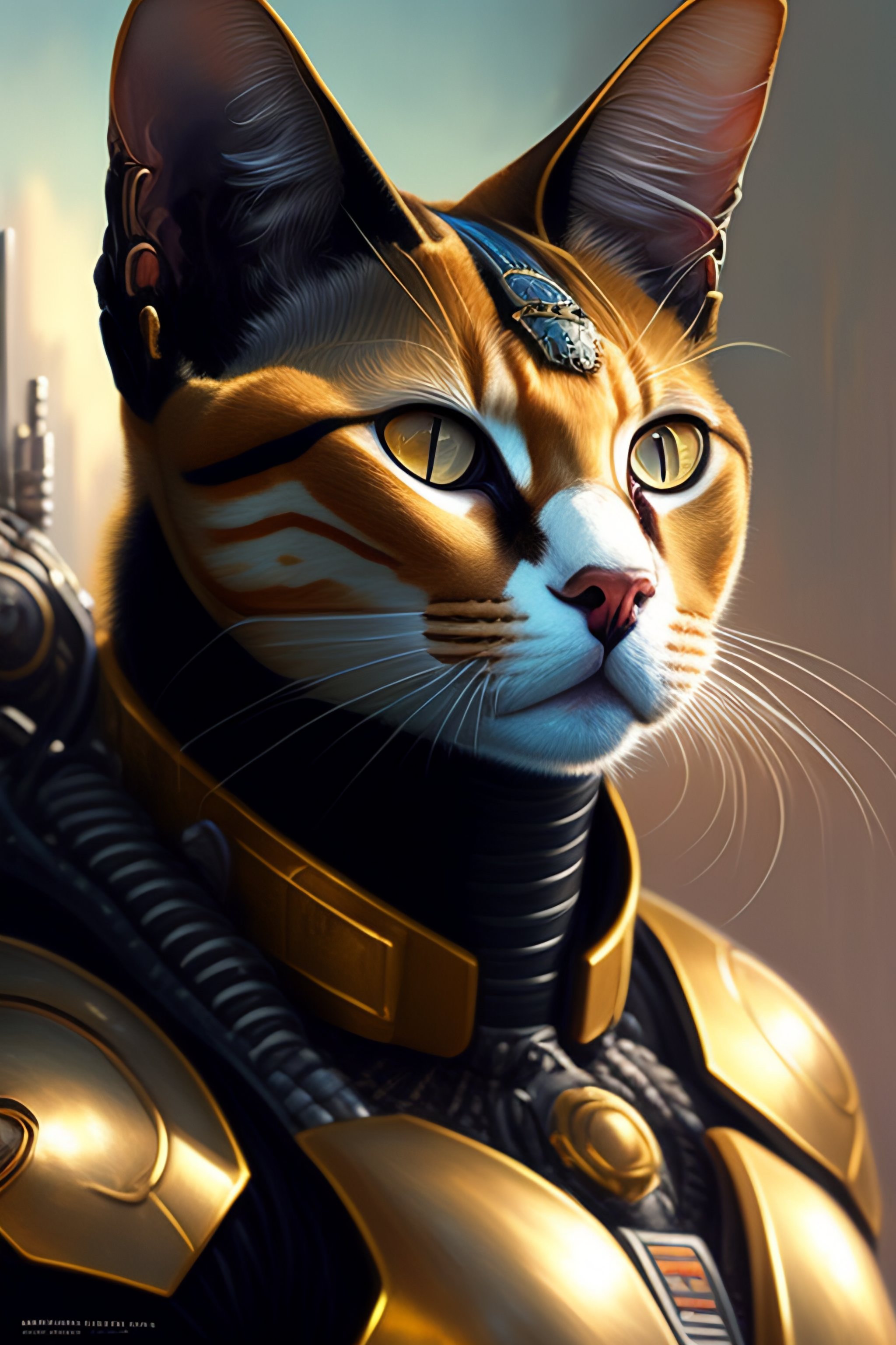 Lexica - A Balinese Cat as the doomslayer, realistic scifi cyberpunk ...
