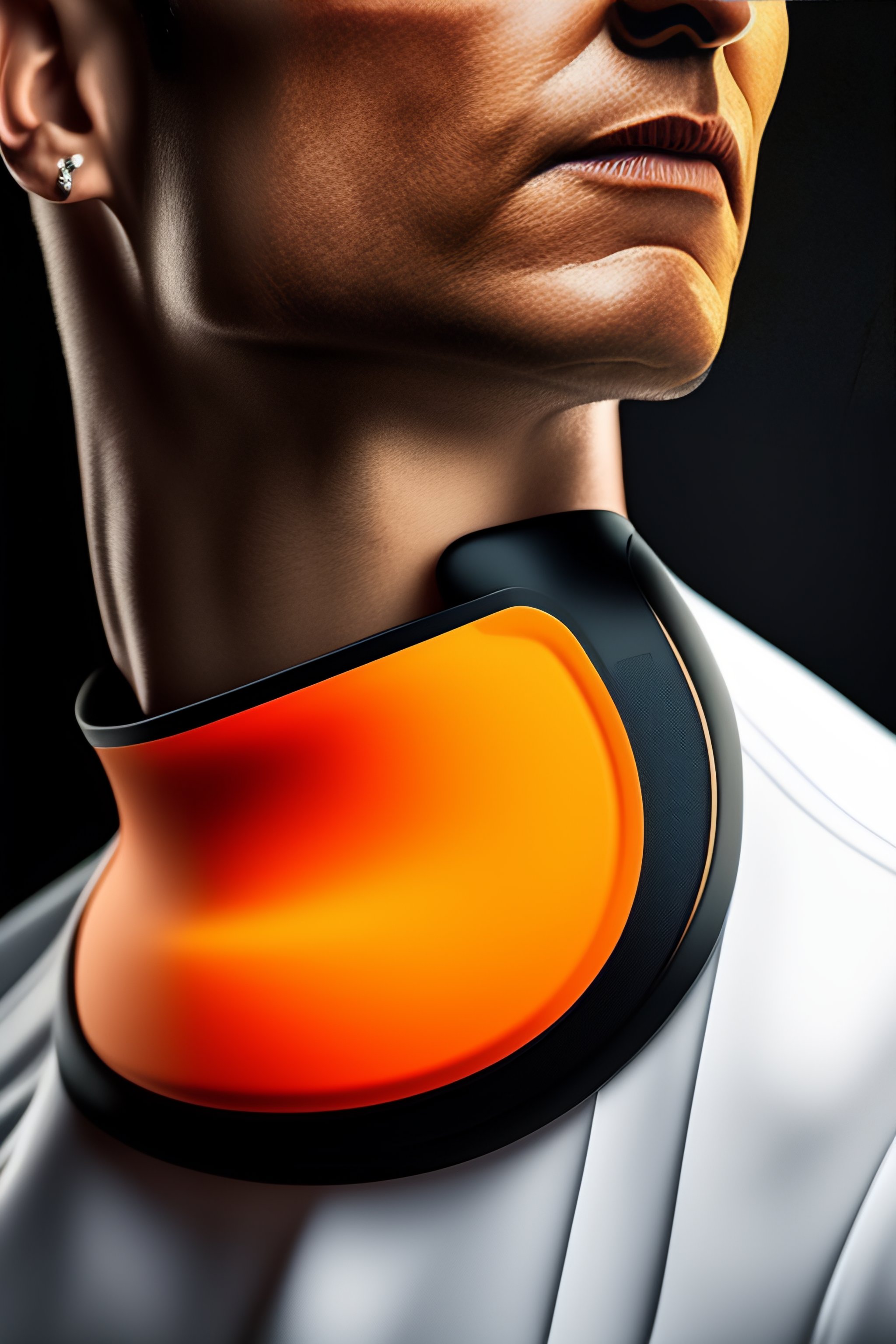 Lexica - A plastic health monitor around to a mans neck