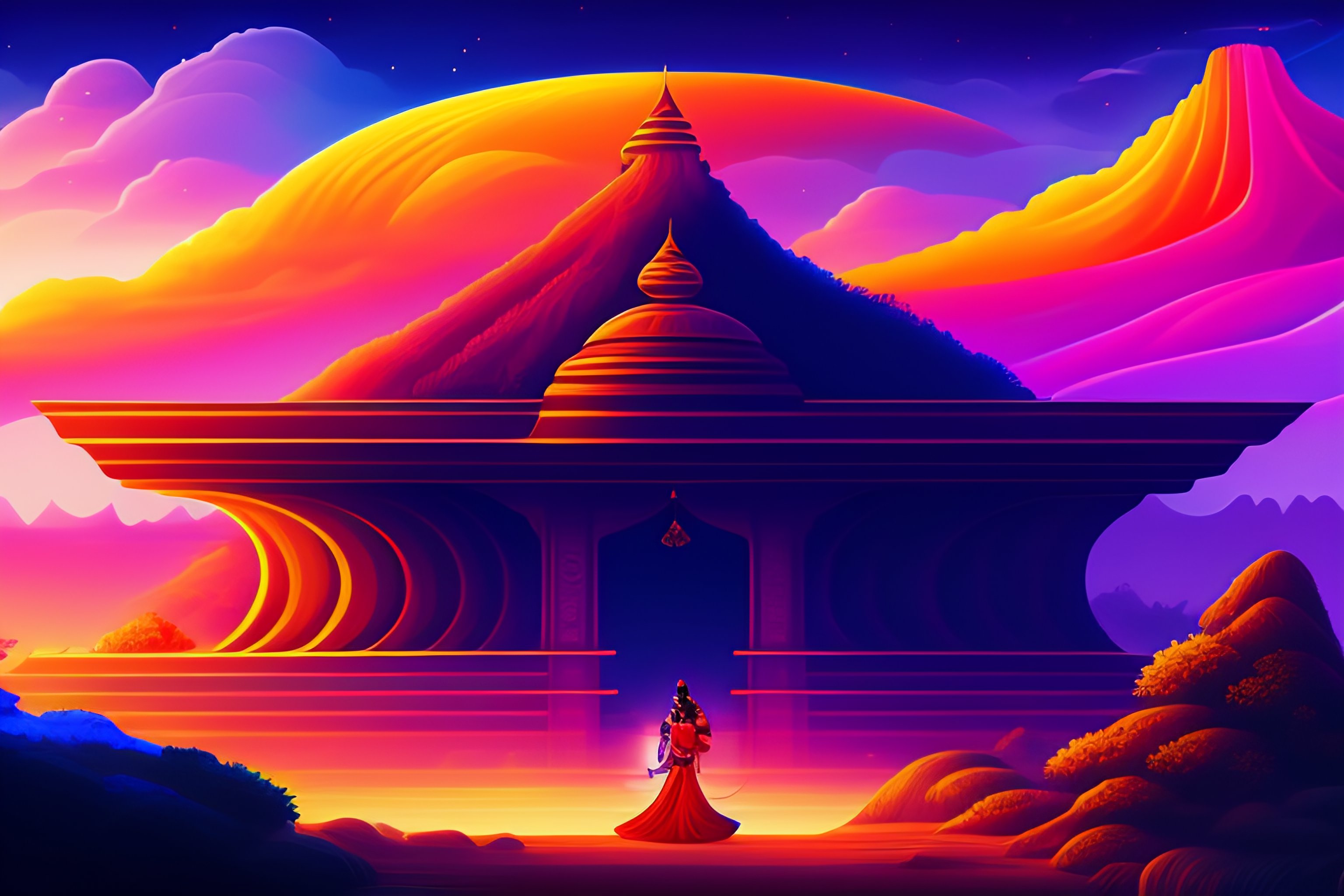 Lexica - Illustration of Ravana kidnapping Sita on pushpak viman in an ...