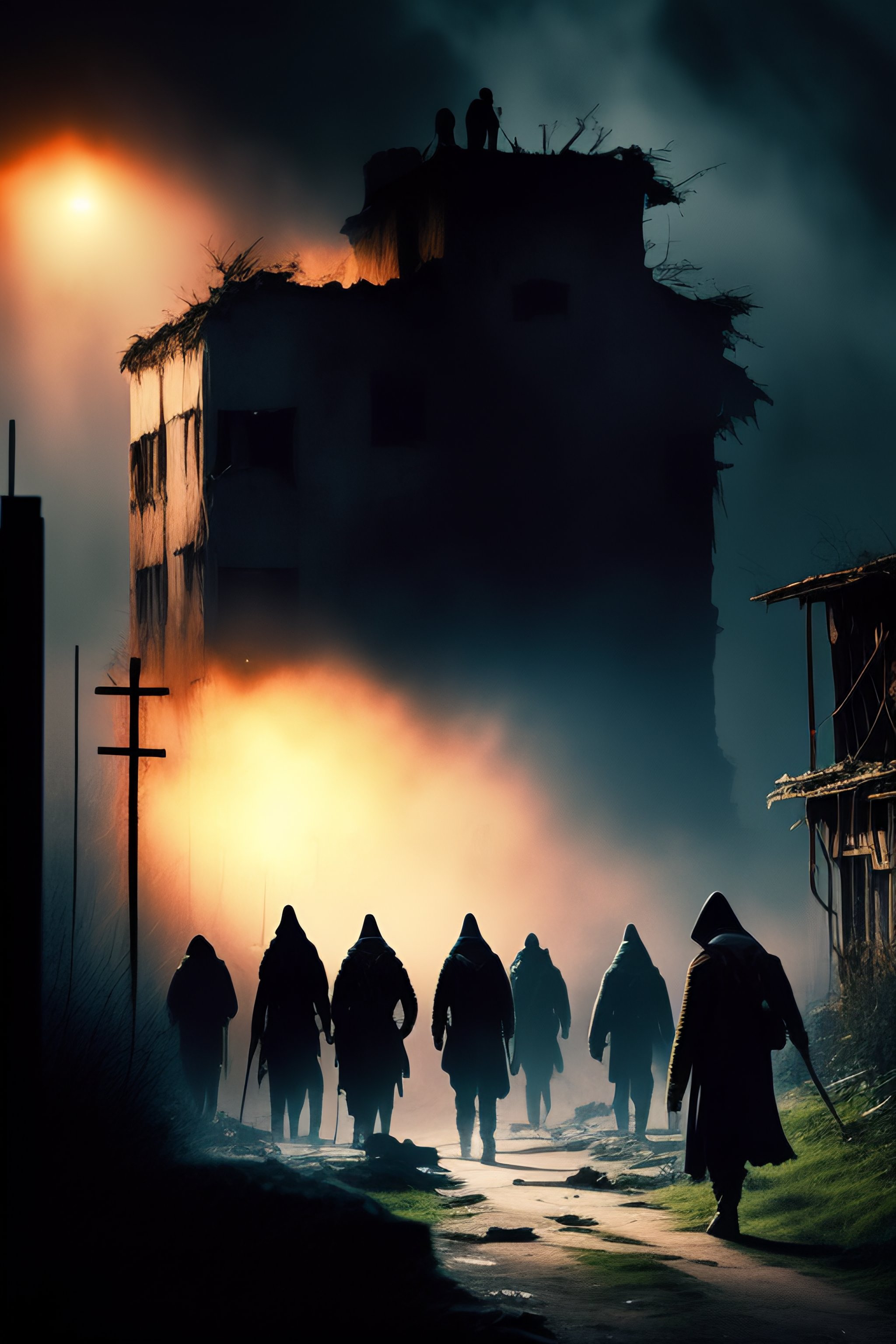 Lexica - "As the first rays of sunlight peek over the horizon, a group ...