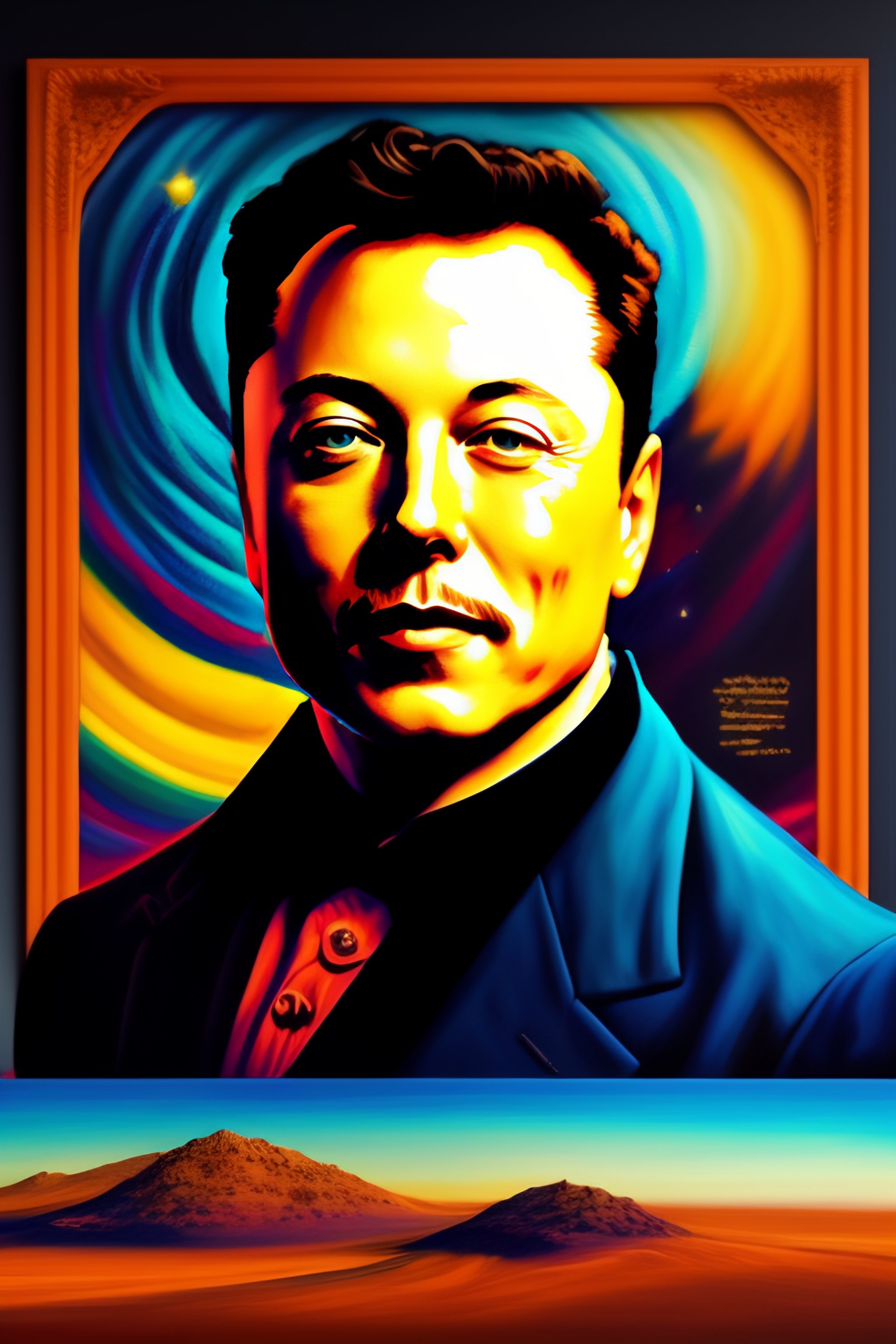 Lexica - A painting of elon musk van gogh style