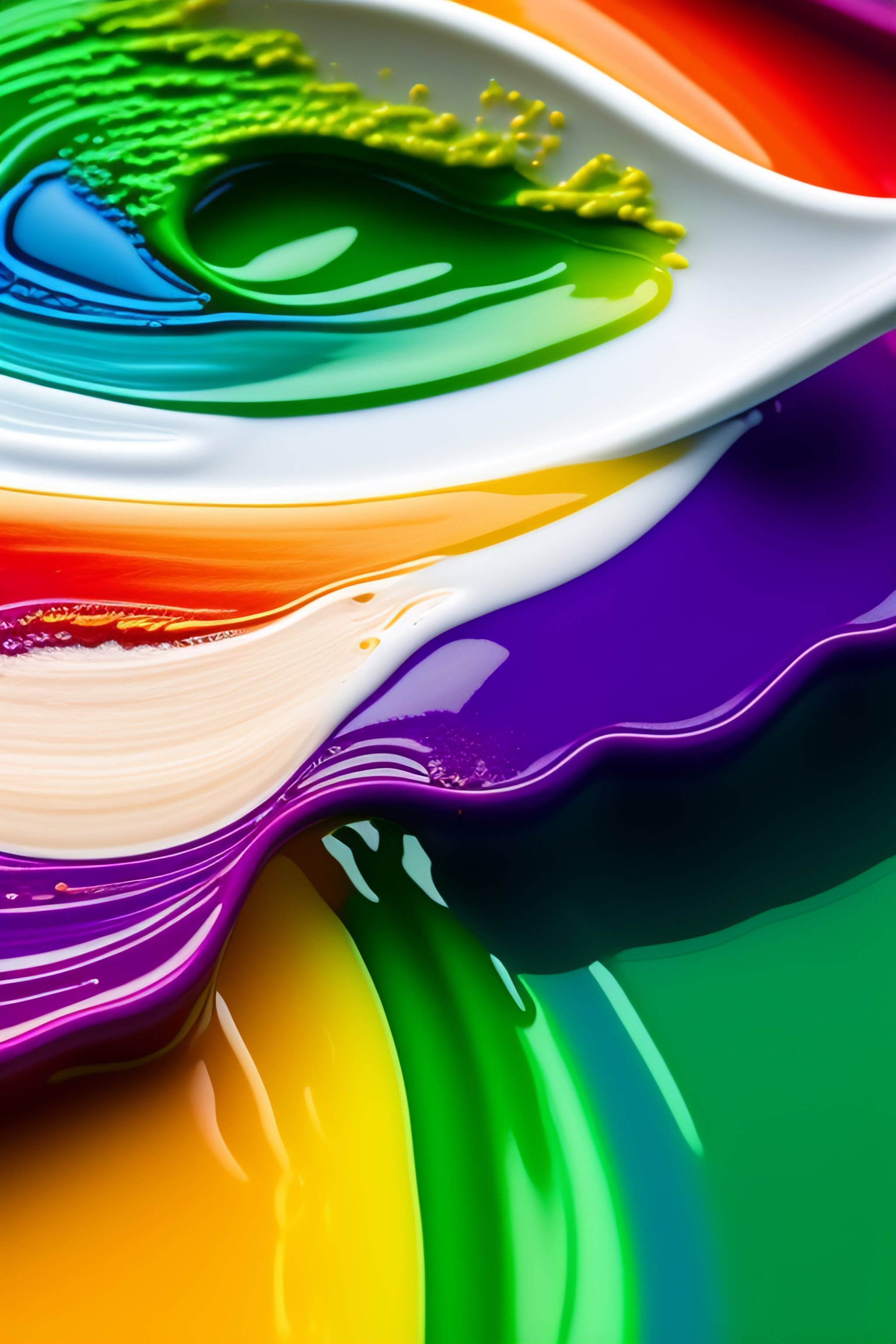Lexica - A large trait of paint with the lgbt colors made by a large ...