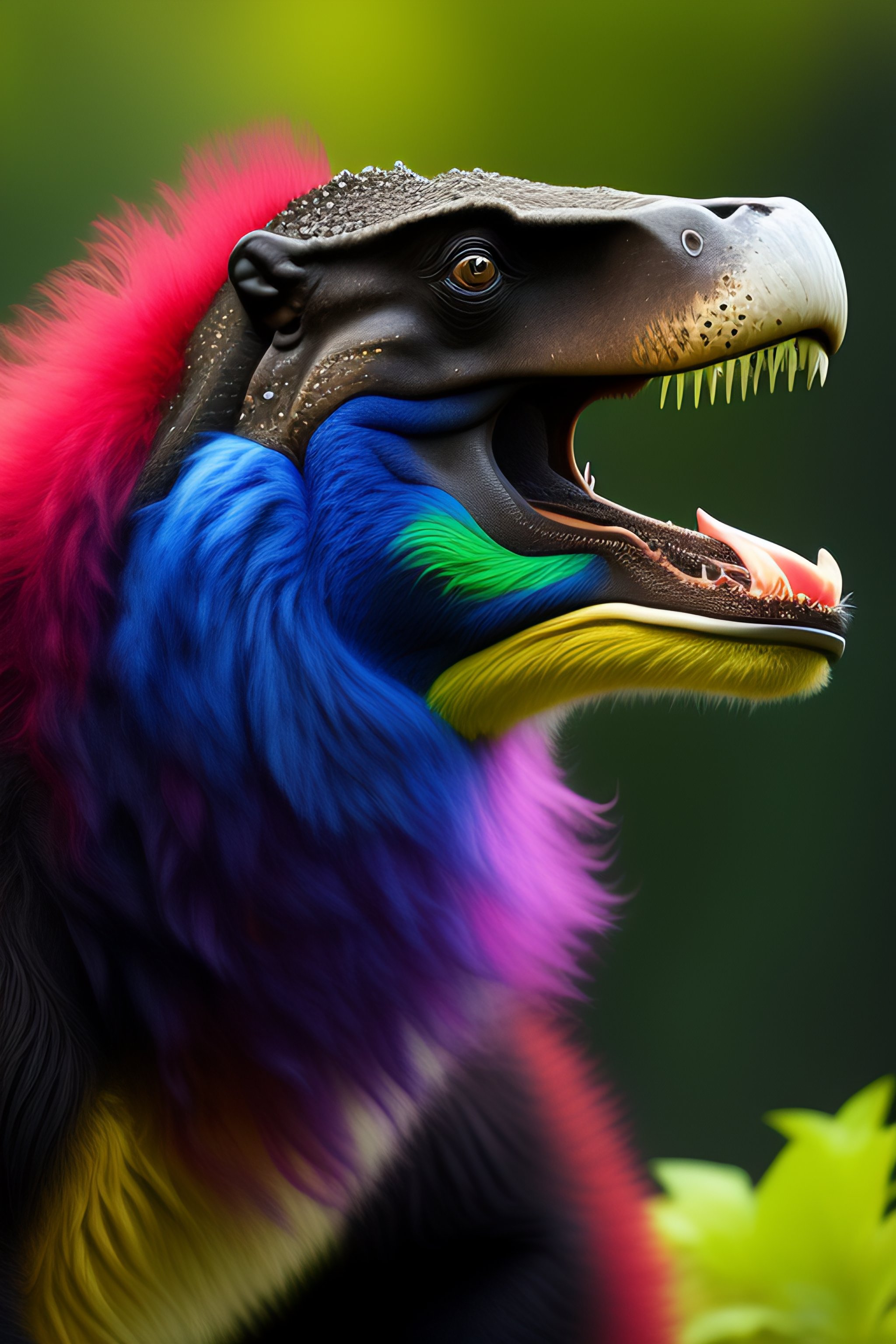 Lexica - Trex with feathers