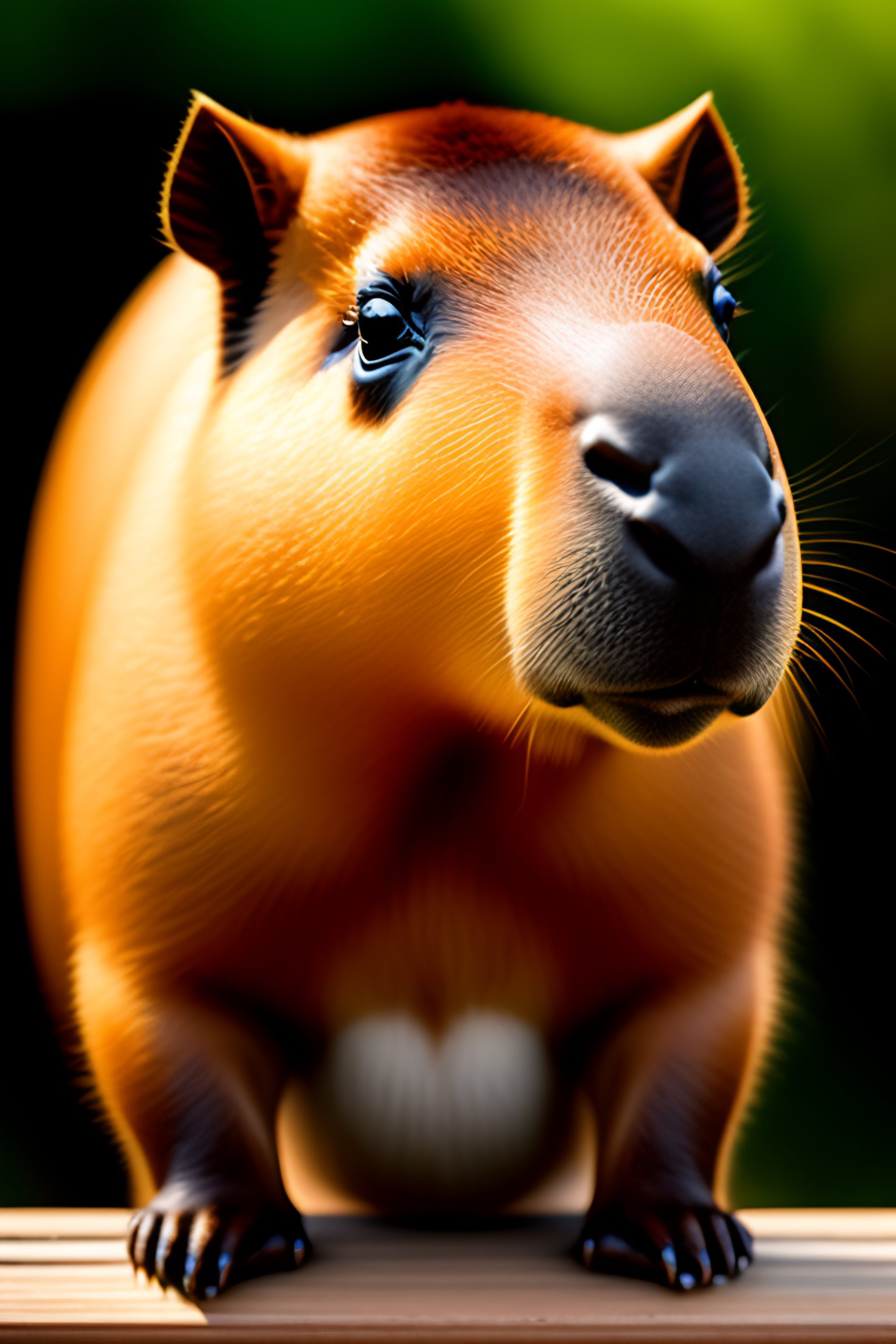Lexica - A capybara with a donal trump face
