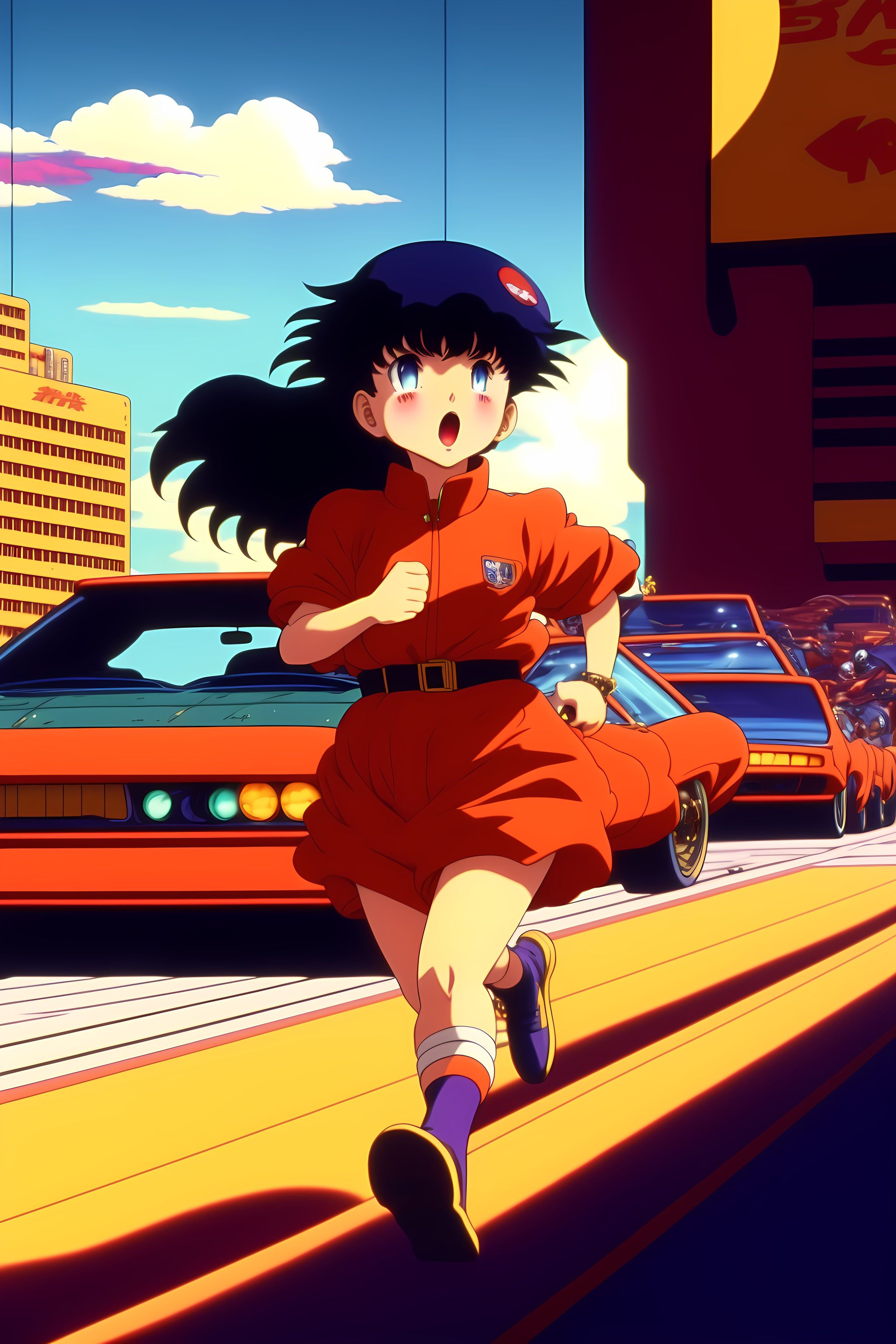 Lexica - Vintage anime screenshot from Akira, 90’s anime. Vibrant ...