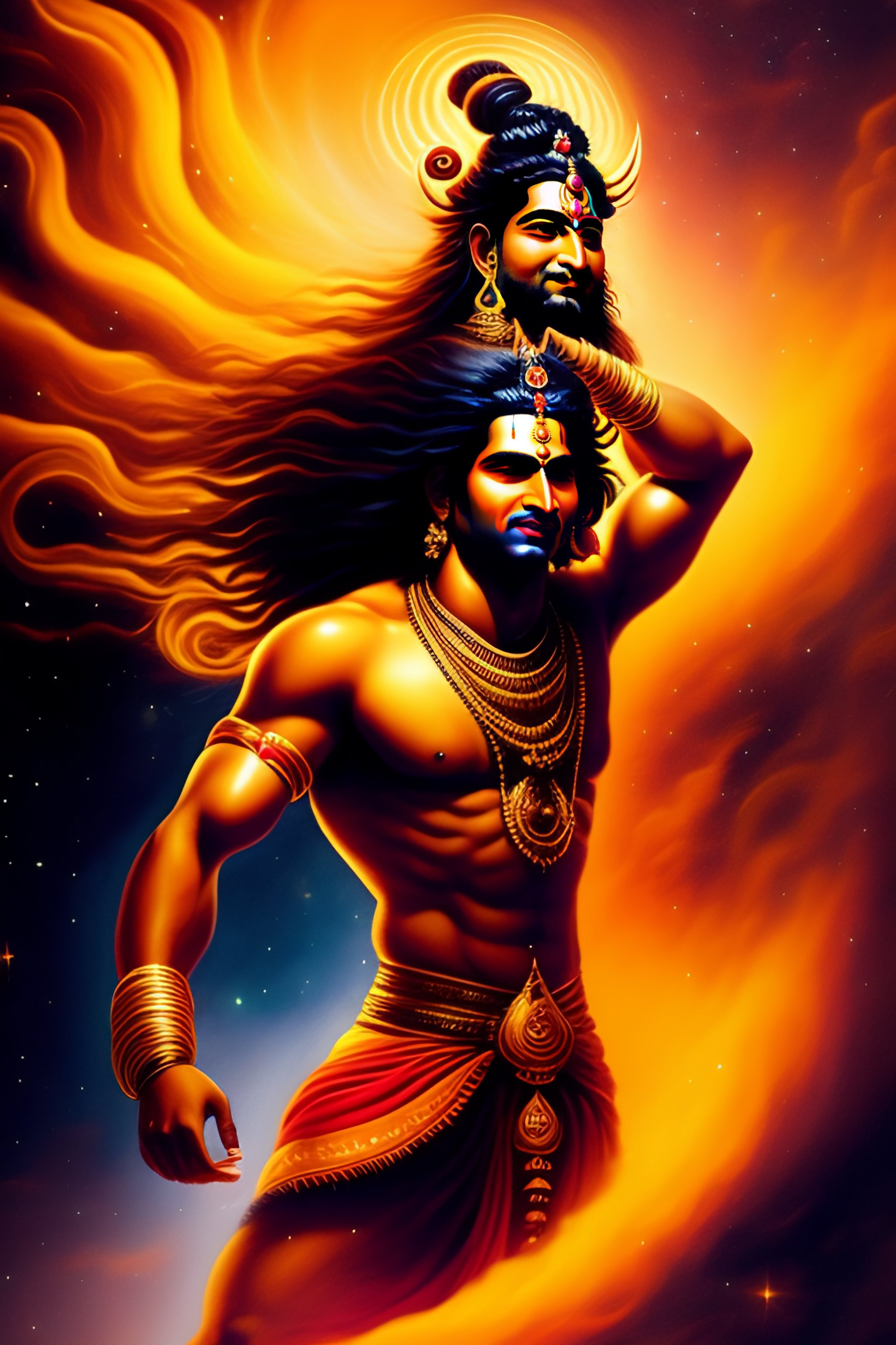 Lexica - Lord Shiva performing the Tandav dance in space, the ...